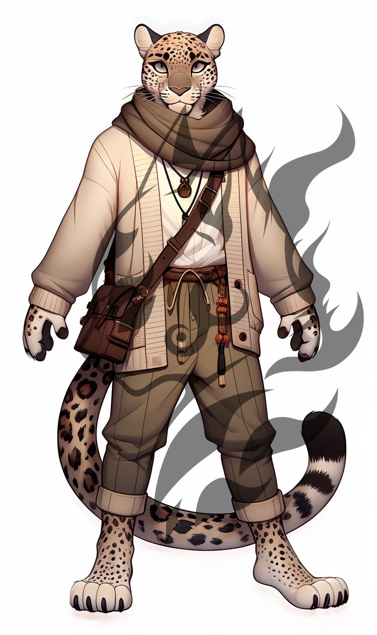 Anthro Leopard Furry Adoptable Character Digital Download HD Image - Etsy