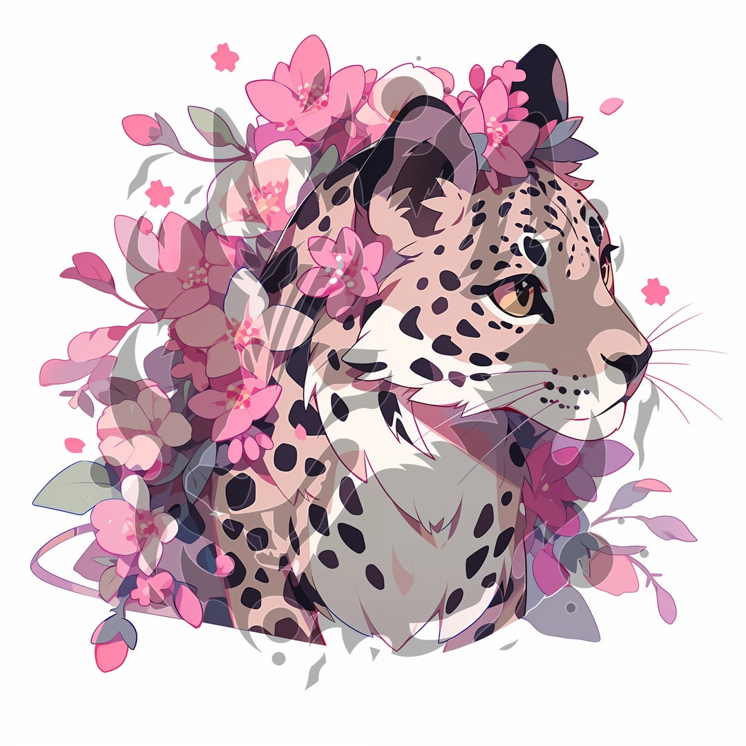 Sakura Leopard Profile Pic Digital Download HD Image Unique One of a ...