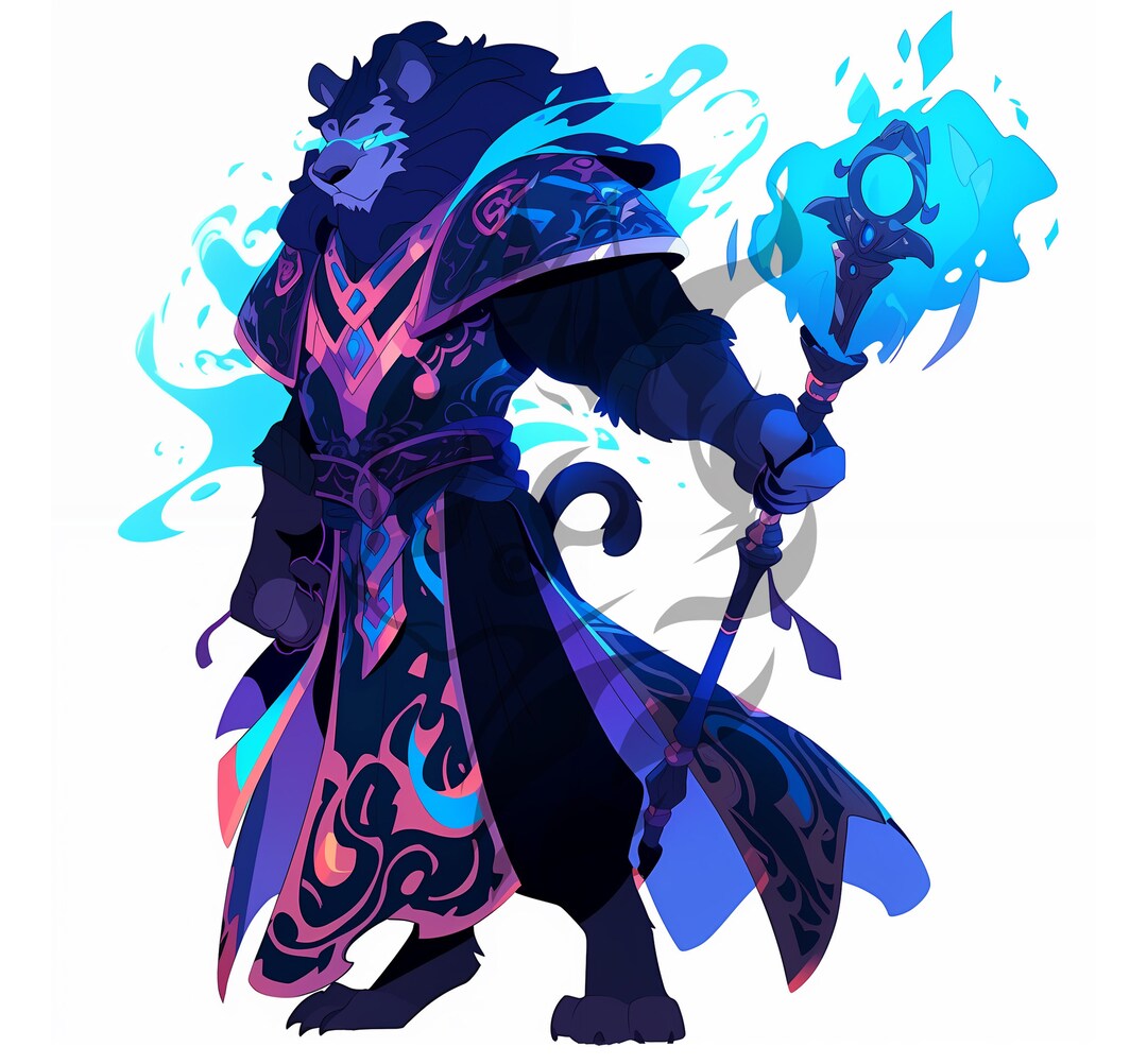 Leonin Wizard Adoptable Character Digital Download HD Image Sorcerer ...