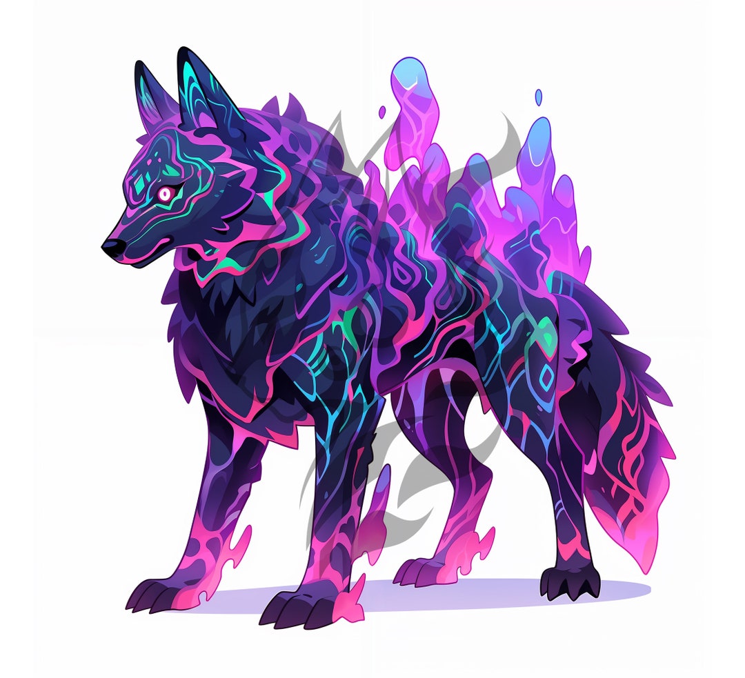 Plasma Wolf Adoptable Character - Digital Download HD Image - Unique ...