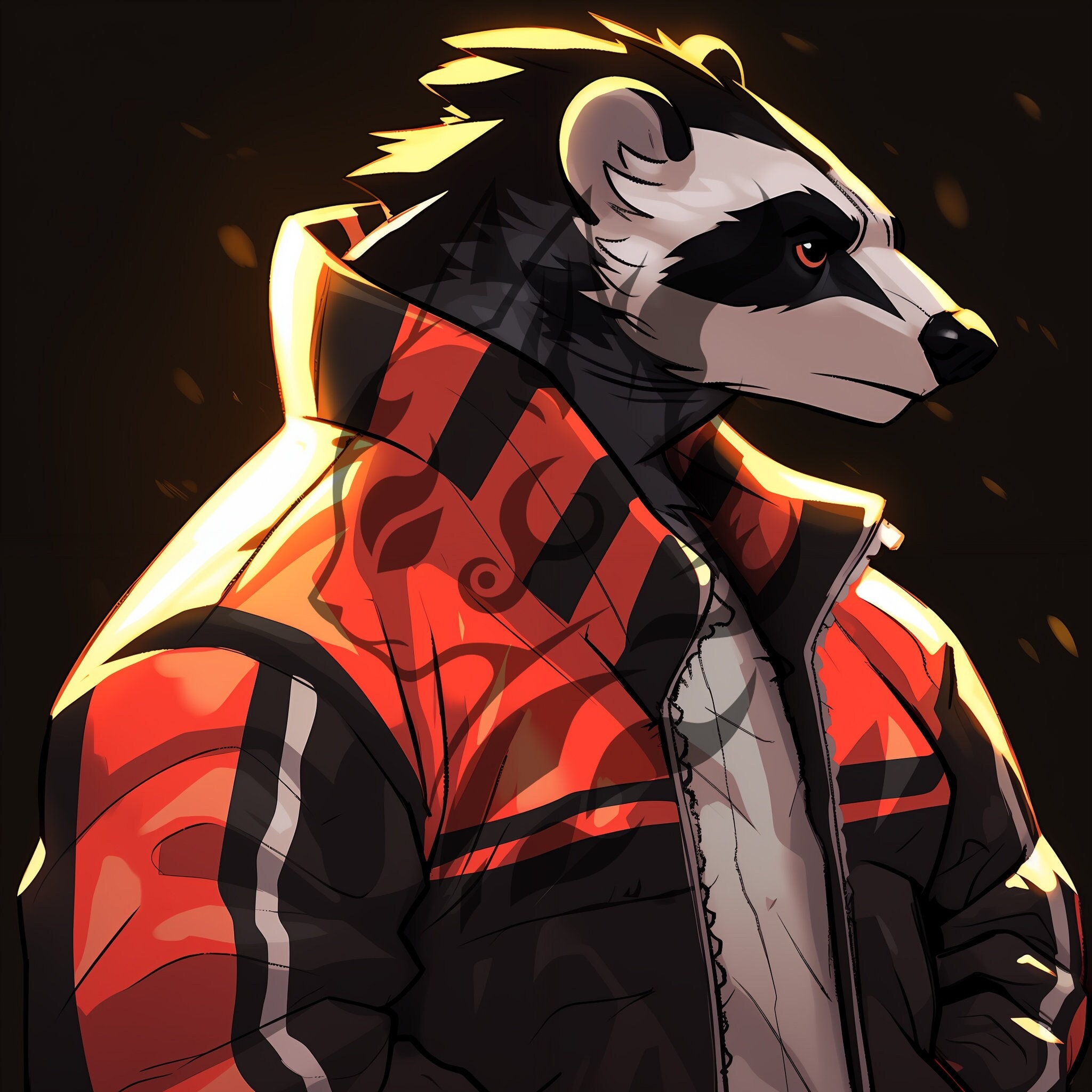 Cool Badger Furry Fursona Profile Pic PFP Digital Download HD Image - Etsy