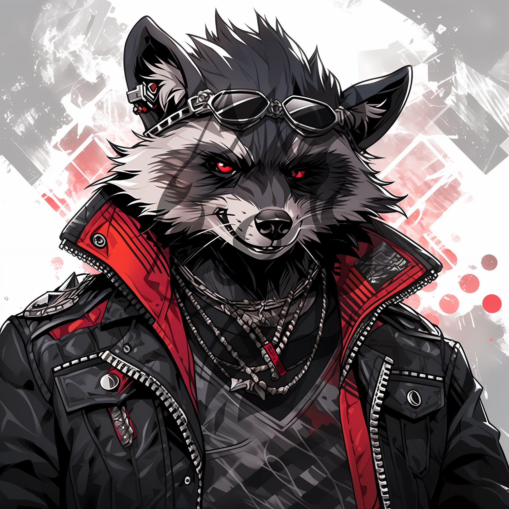 Cool Raccoon Furry Fursona Profile Pic PFP Digital Download HD Image - Etsy
