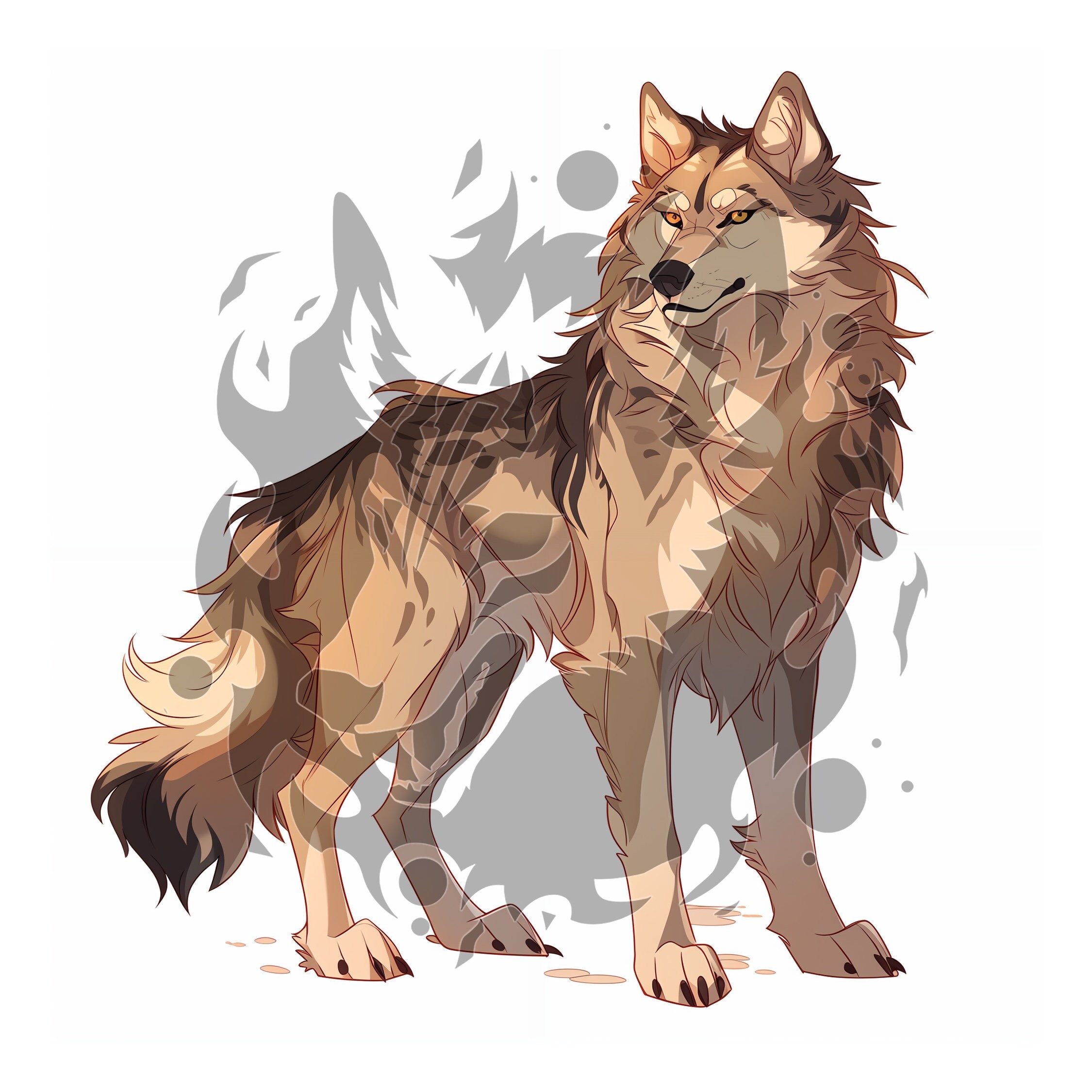 Wolf Adoptable RP Character Digital Download HD Image Unique Warrior ...