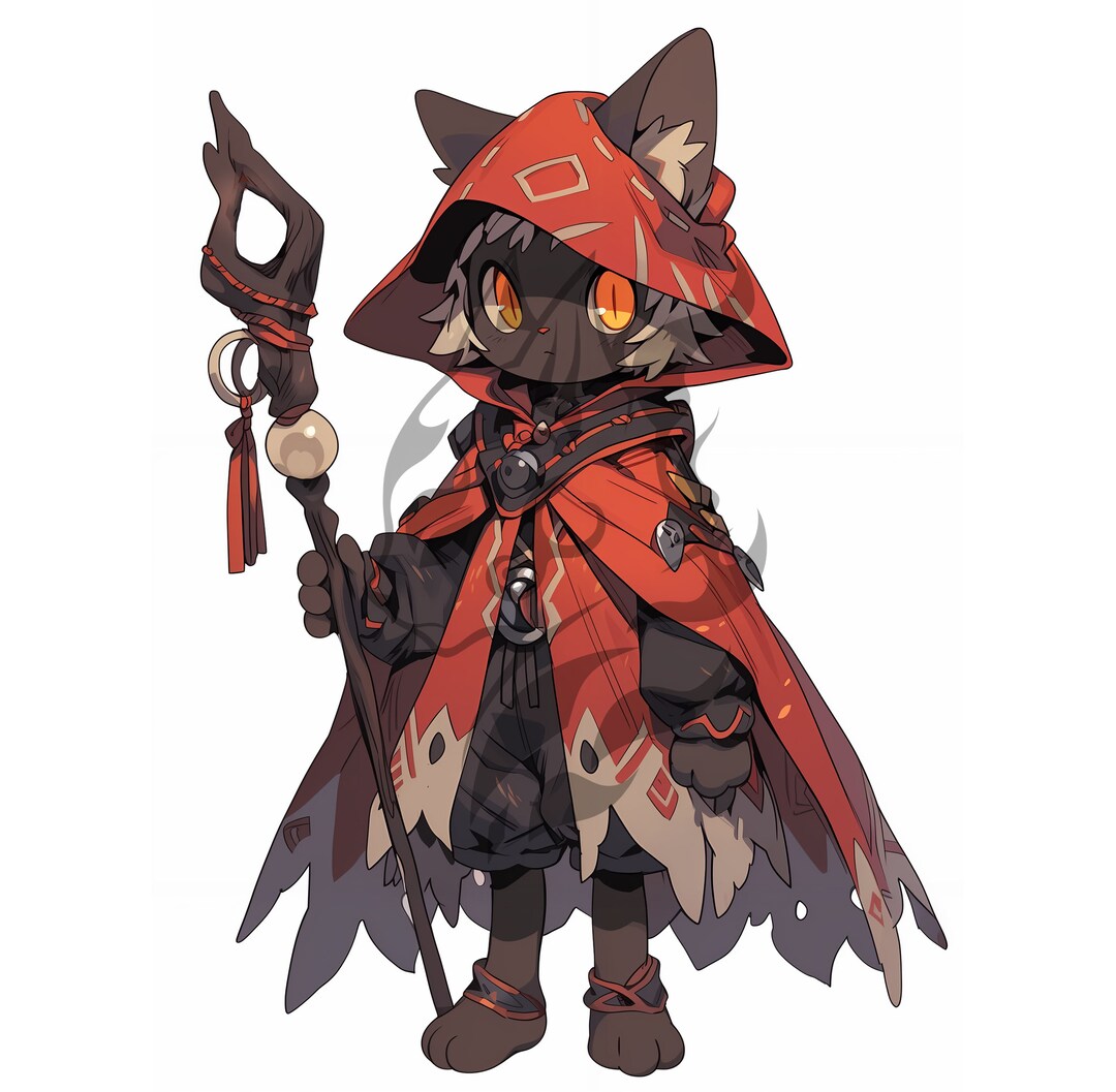 Tabaxi Cleric Adoptable Character - Digital Download HD Image ...