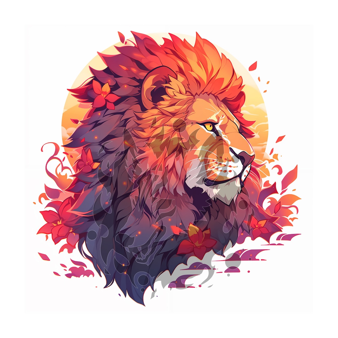 Sunset Colors Feline Profile Pic PFP Digital Download HD Image Unique ...