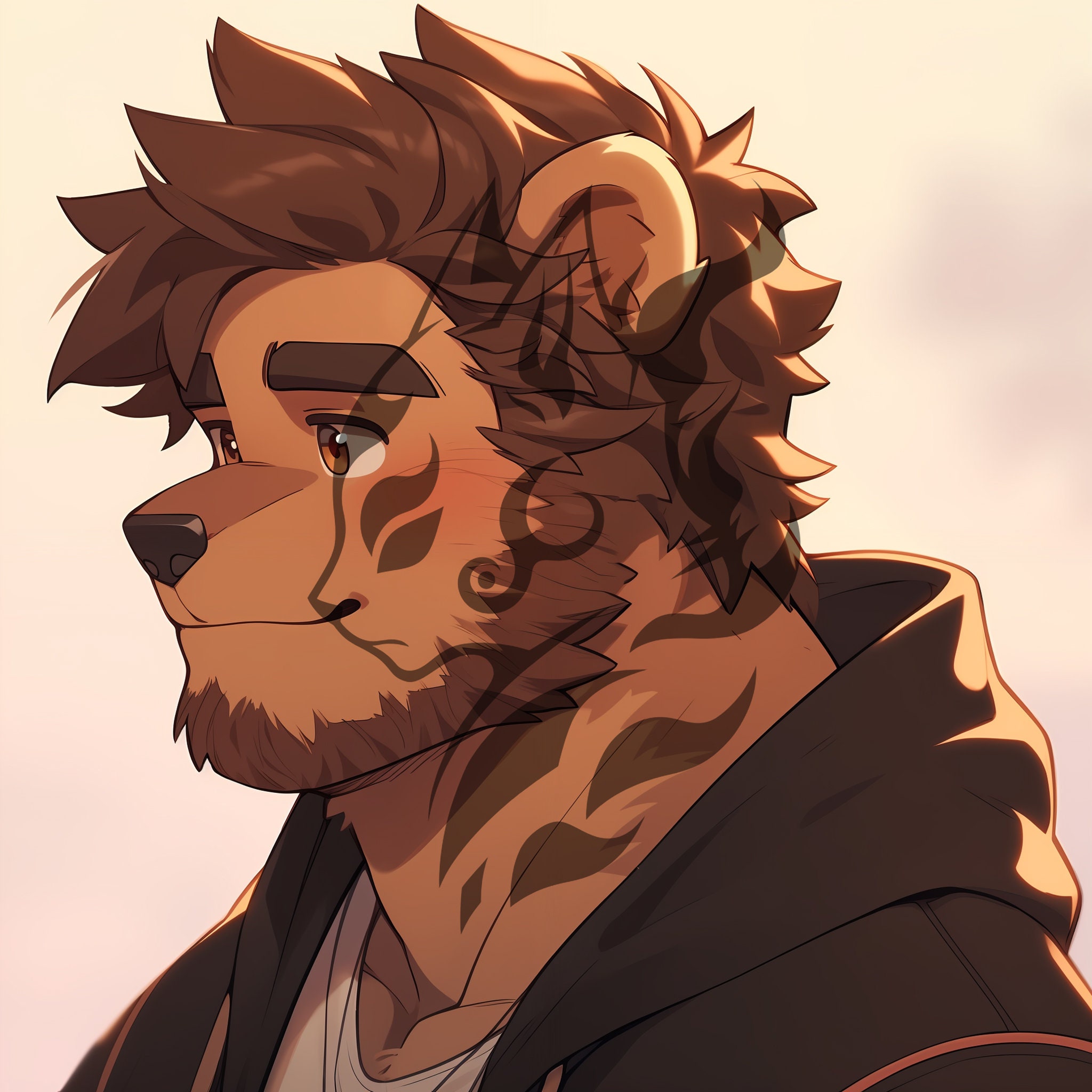 Anthro Bear Fursona Profile Pic PFP Digital Download HD Image - Etsy