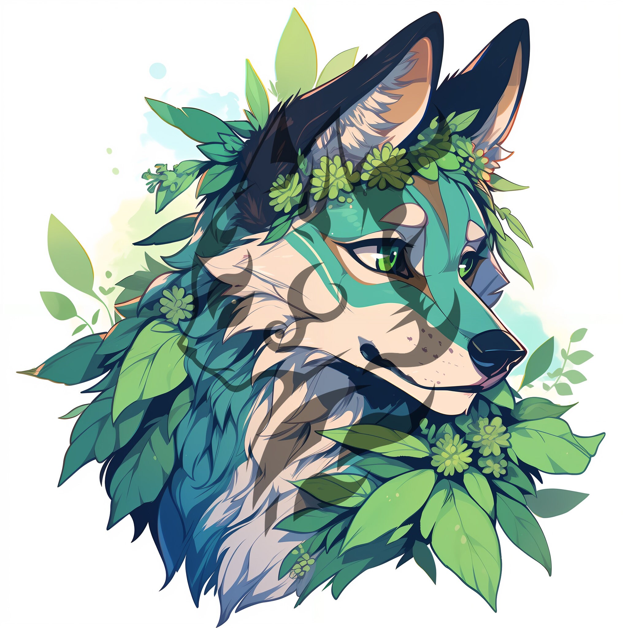 Plant Wolf Profile Pic PFP Digital Download HD Image - Etsy