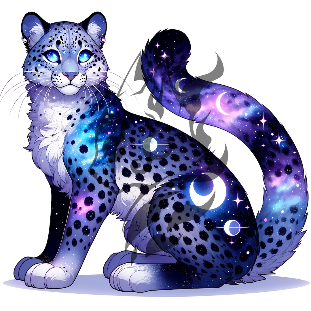 Cosmic Leopard Adoptable Character - Digital Download HD Image - Unique ...
