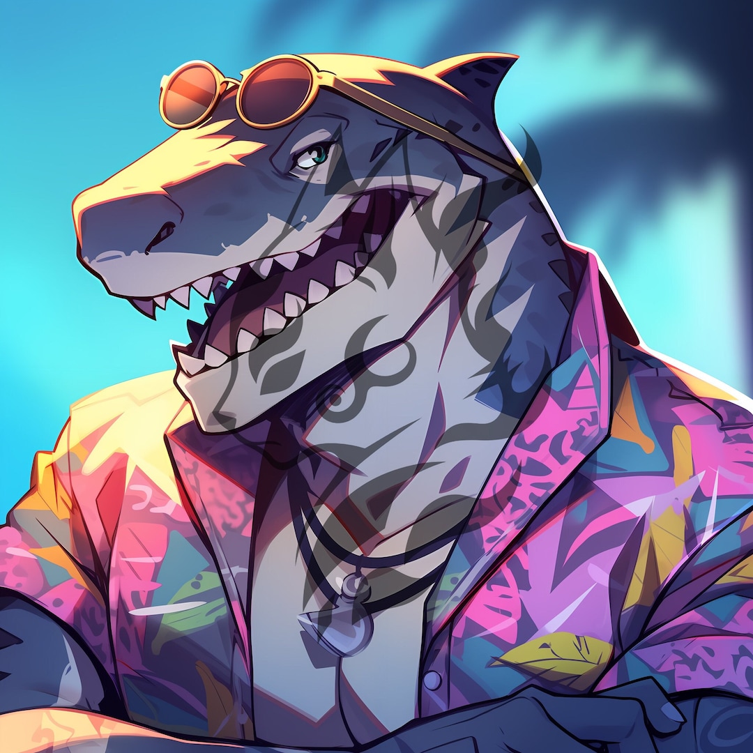 Cool Shark Fursona Profile Pic PFP Digital Download HD Image - Etsy