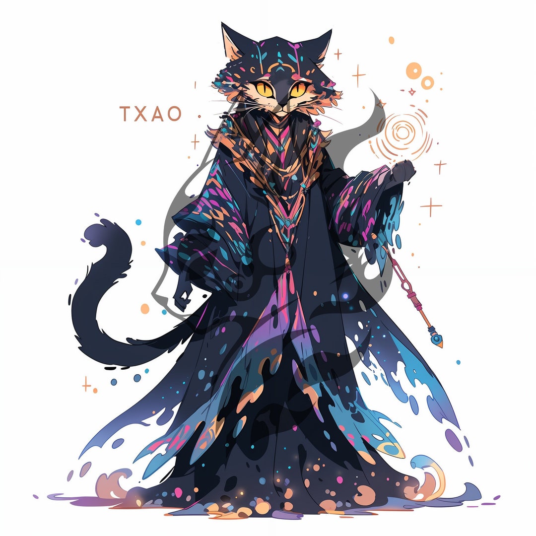 Txao The Tabaxi Sorcerer Adoptable Character Digital Etsy