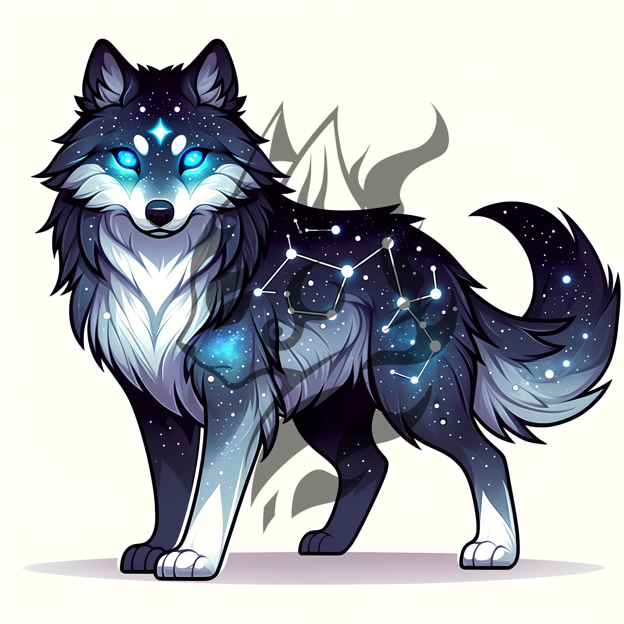 Constellation Wolf Adoptable Character Digital Download HD Image Unique ...