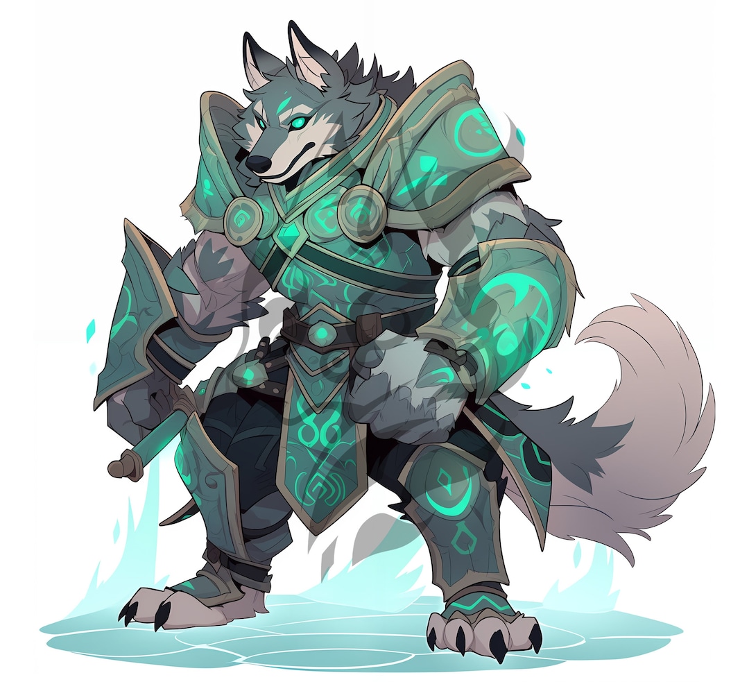 Wolf Fighter Adoptable Character Digital Download HD Image Warrior ...