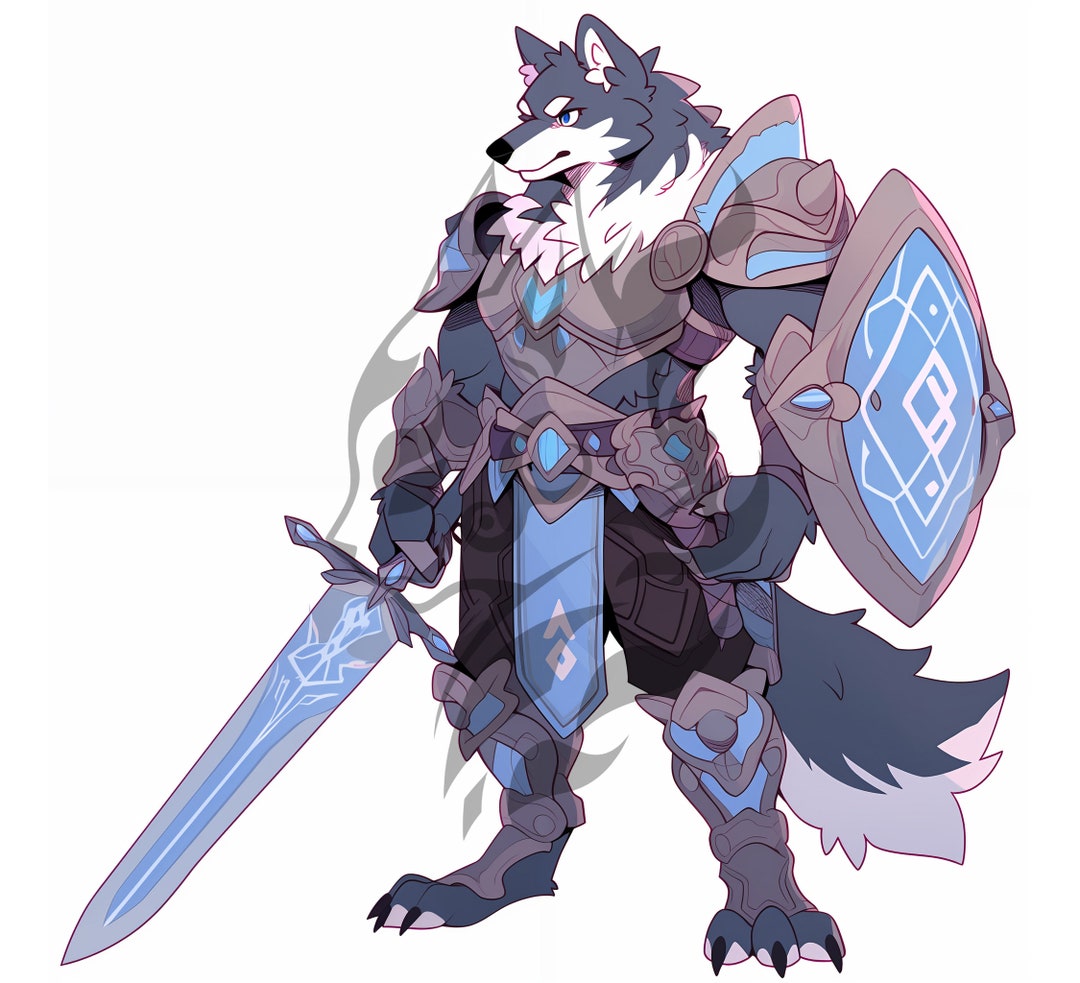 Wolf Fighter Adoptable Character - Digital Download HD Image - Warrior ...