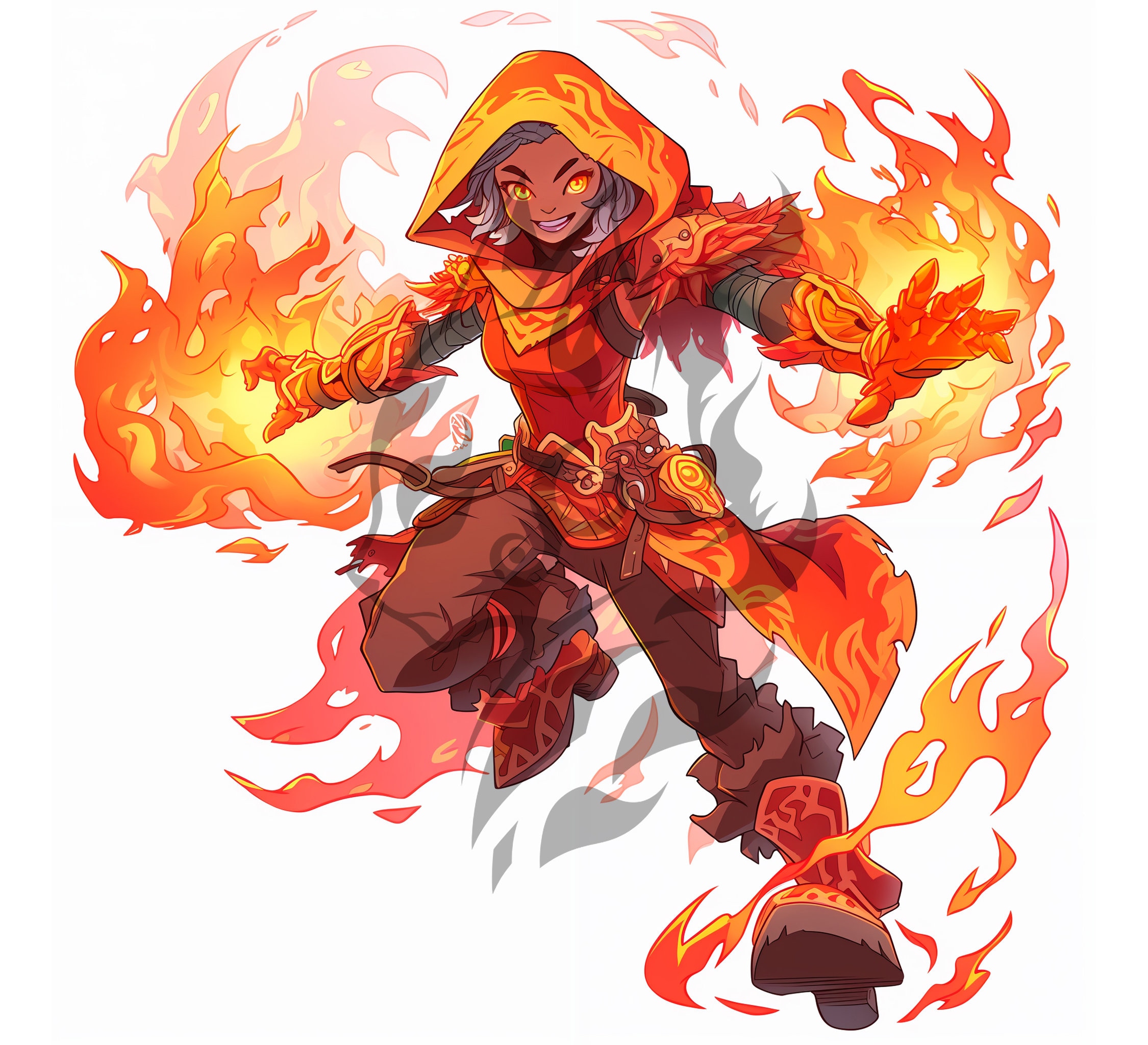 Fire Genasi Adoptable Character Digital Download HD Image Mage Wizard ...