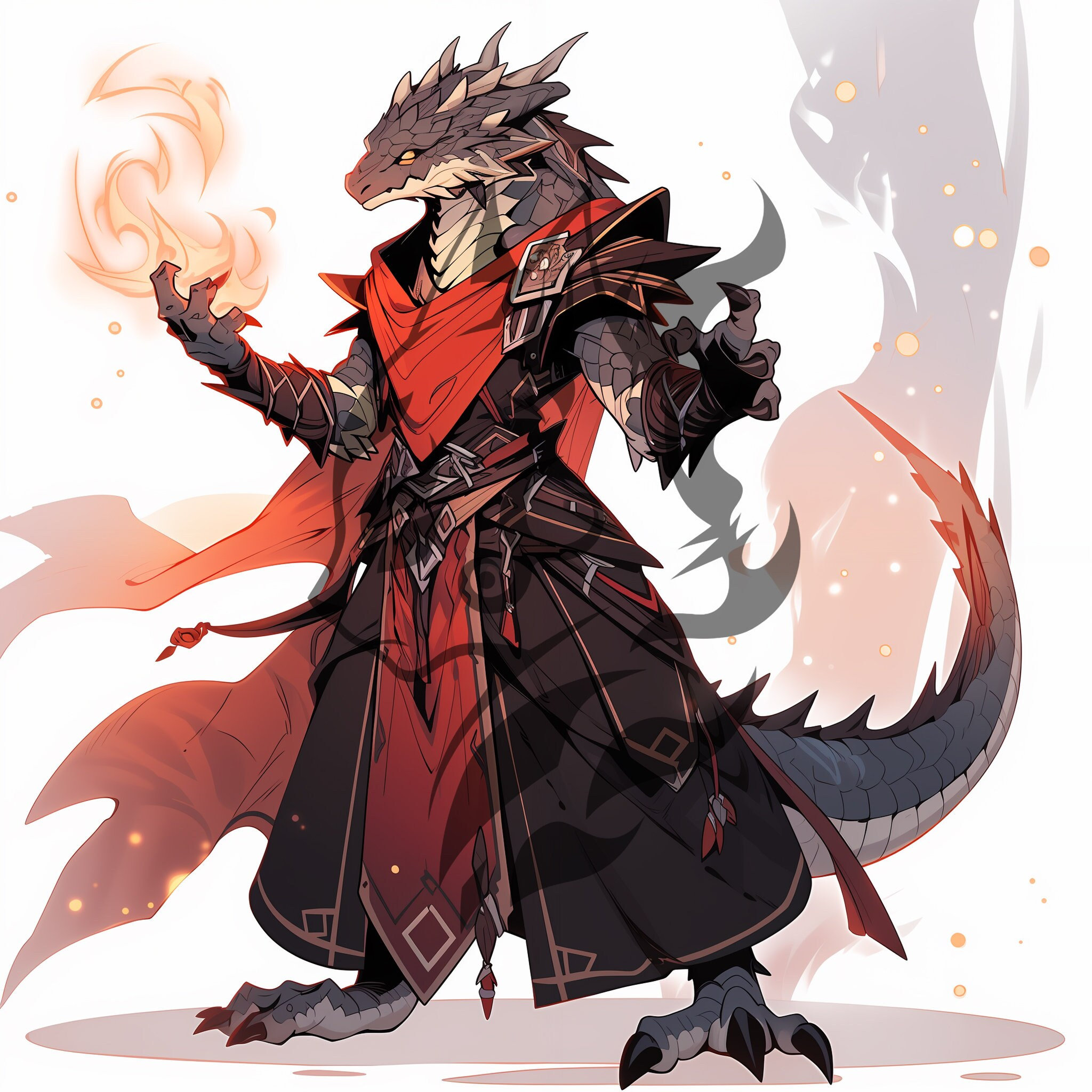 Dragonborn Sorcerer Adoptable Character Digital Download HD Image - Etsy