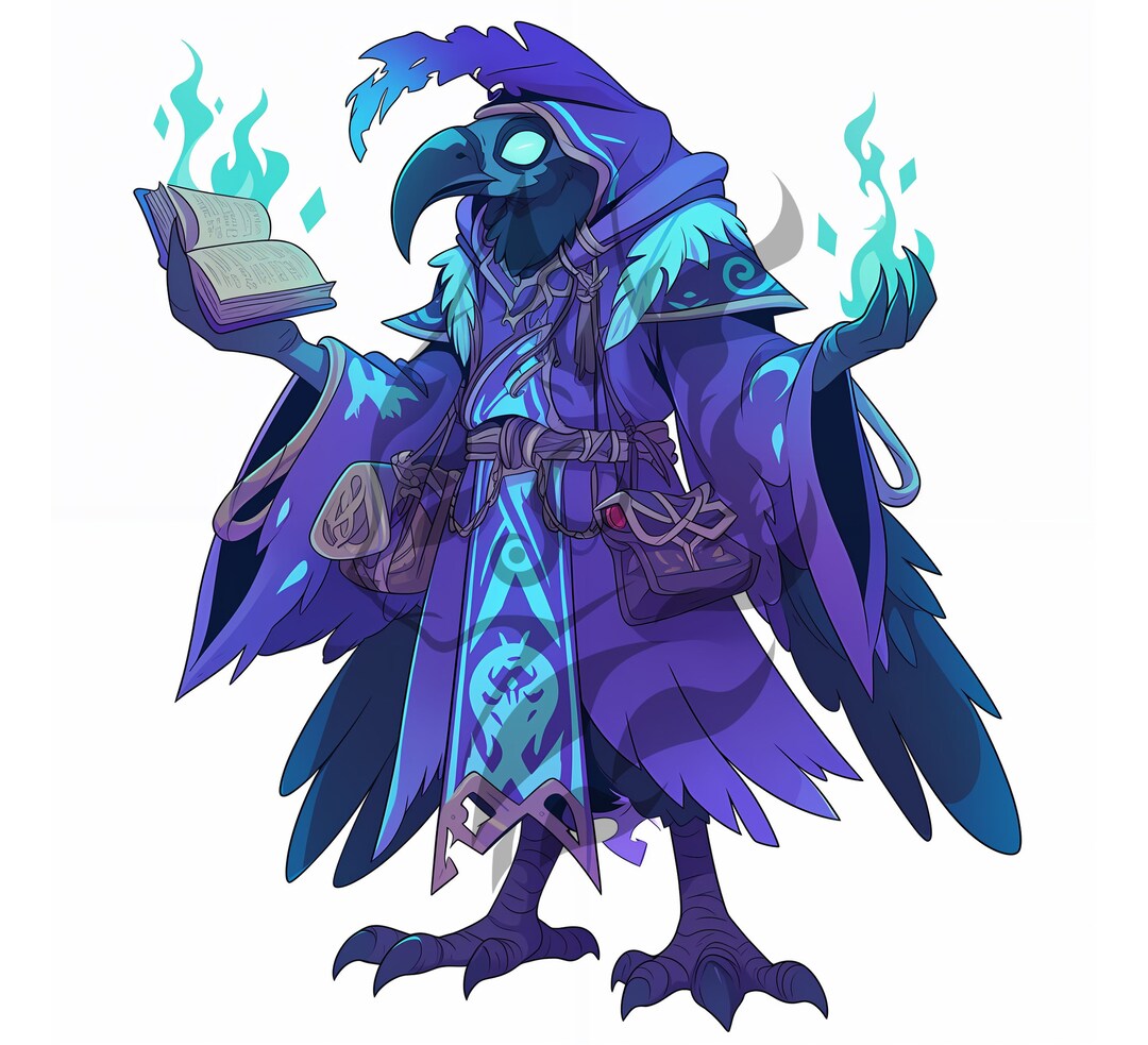 Kenku Wizard Adoptable Character - Digital Download HD Image - Sorcerer ...