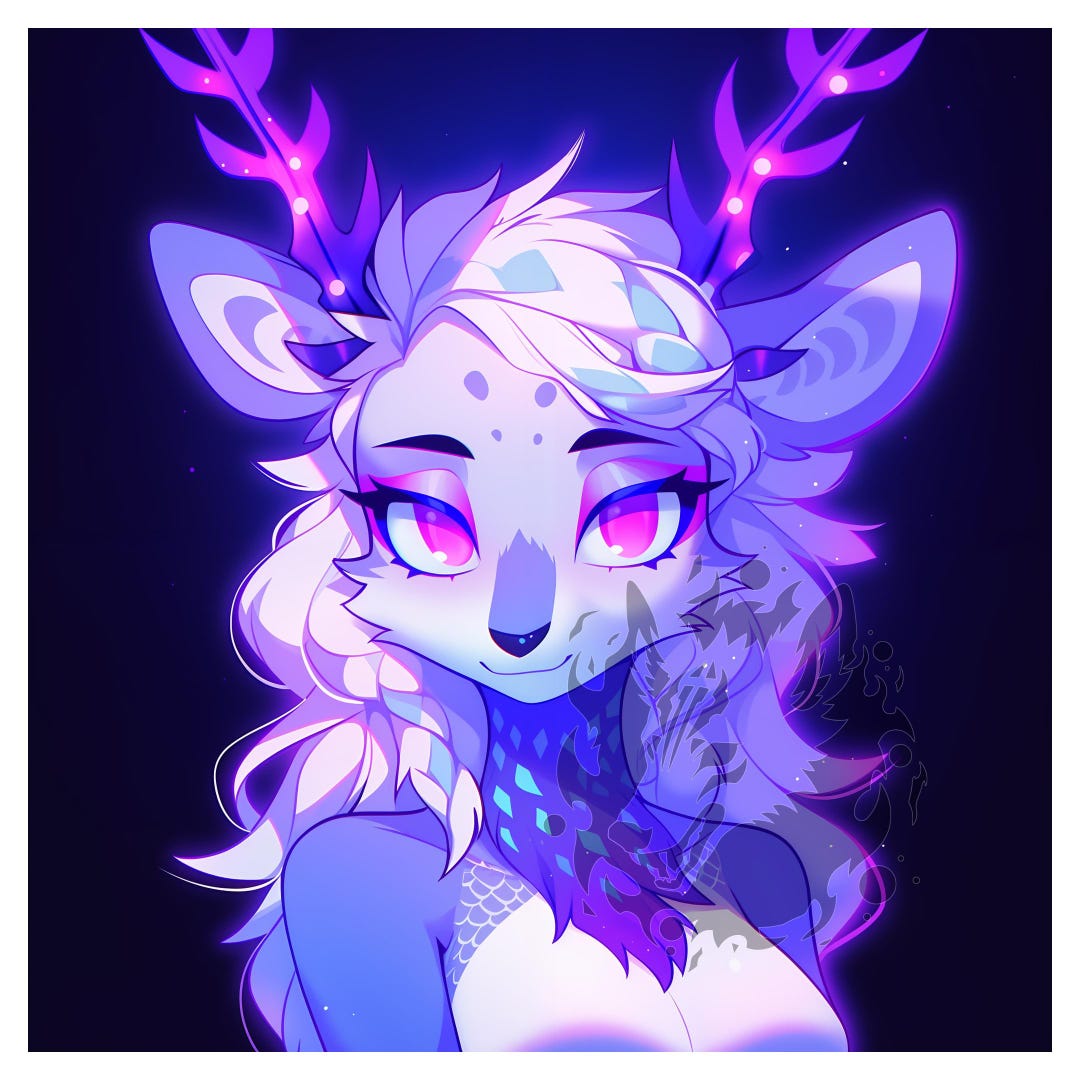 Deer Fursona Profile Pic - Digital Download HD Image - Unique Original ...