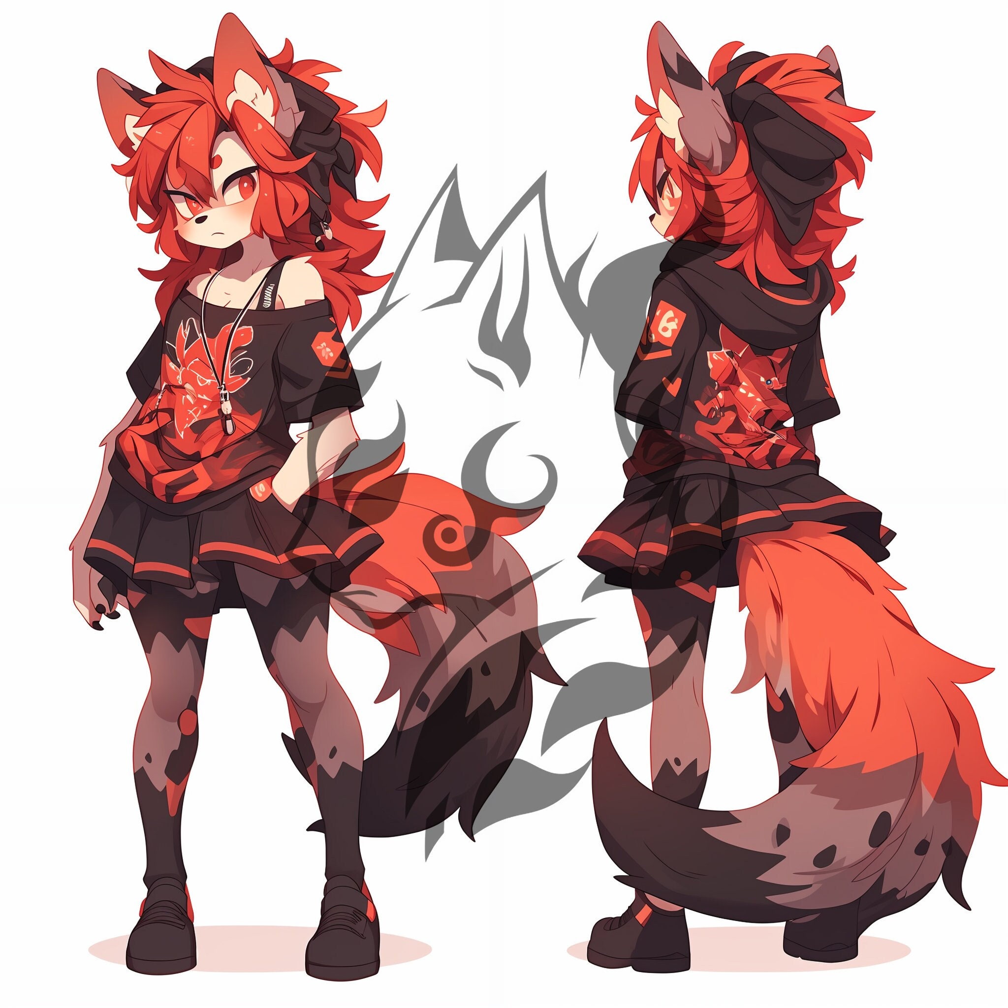 Anime Wolf Furry Adoptable Character Digital Download HD Image - Etsy