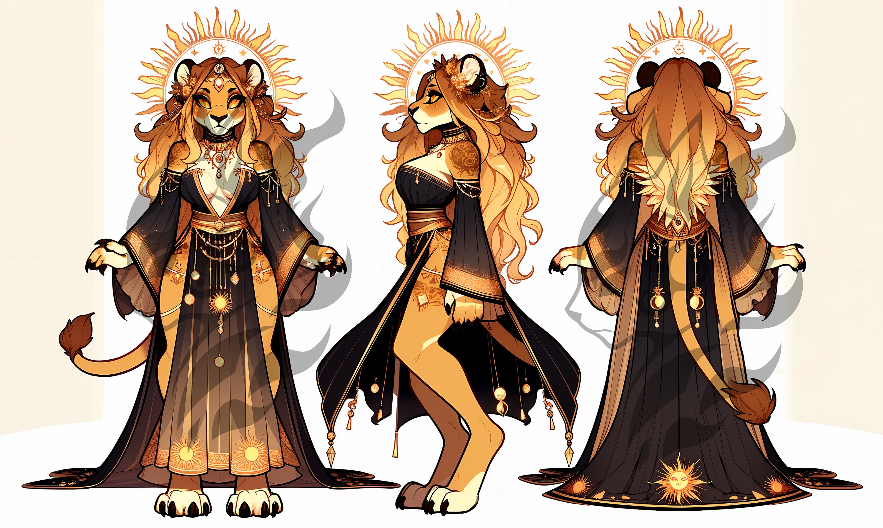Anthro Lioness Goddess Furry Adoptable Character Digital Download HD Image - Etsy