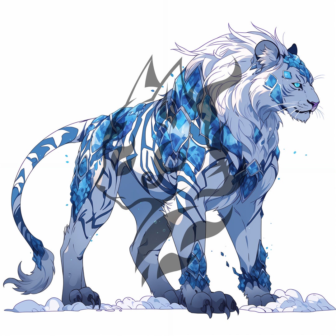 Crystal Tiger Adoptable Character - Digital Download HD Image - Unique ...