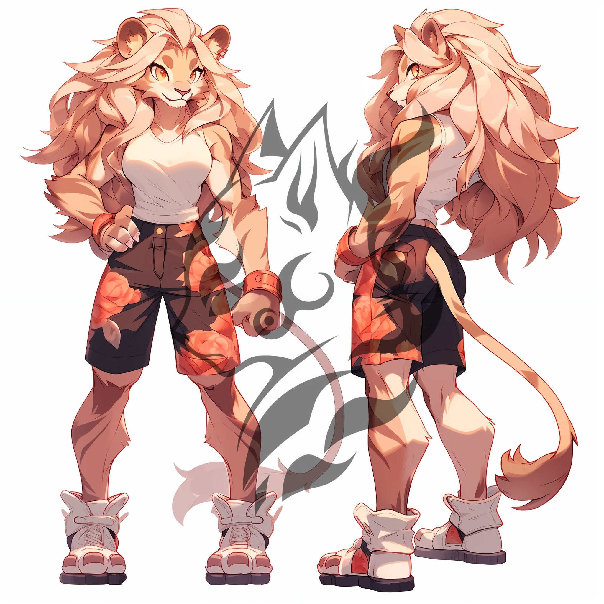 Strong Lioness Furry Adoptable Character Digital Download HD Image - Etsy