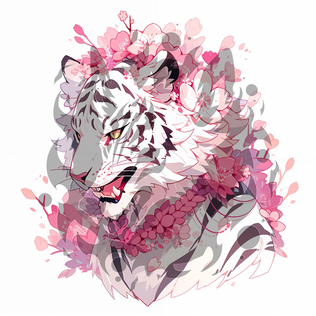 Sakura Tiger Profile Pic - Digital Download HD Image - Unique One of a ...