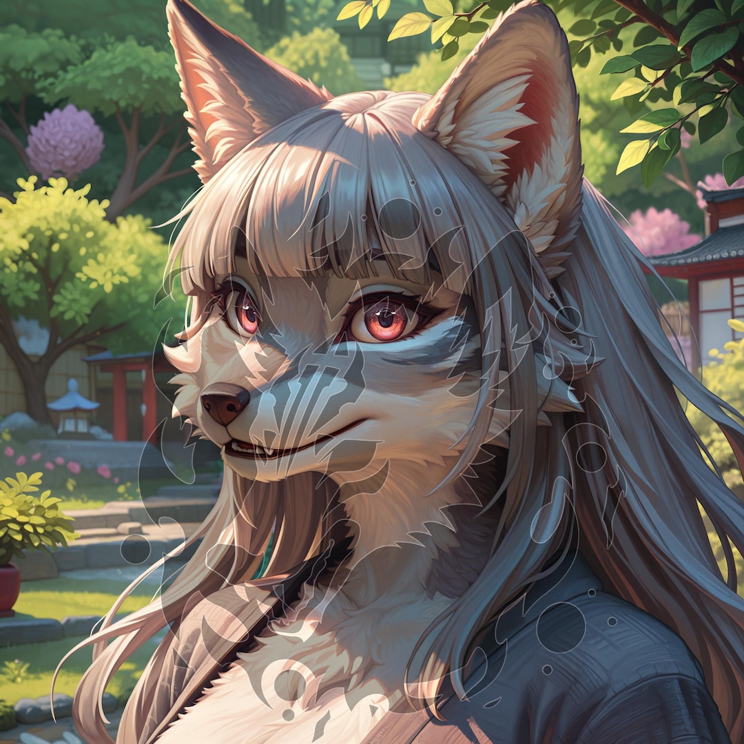 Anthro Gray Fox Fursona Adoptable Character - Digital Download HD Image ...