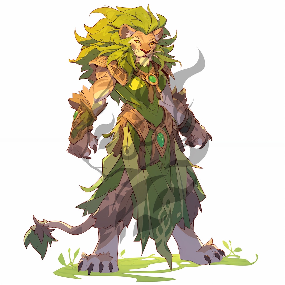 Leonin Druid Adoptable Character - Digital Download HD Image - Monk ...