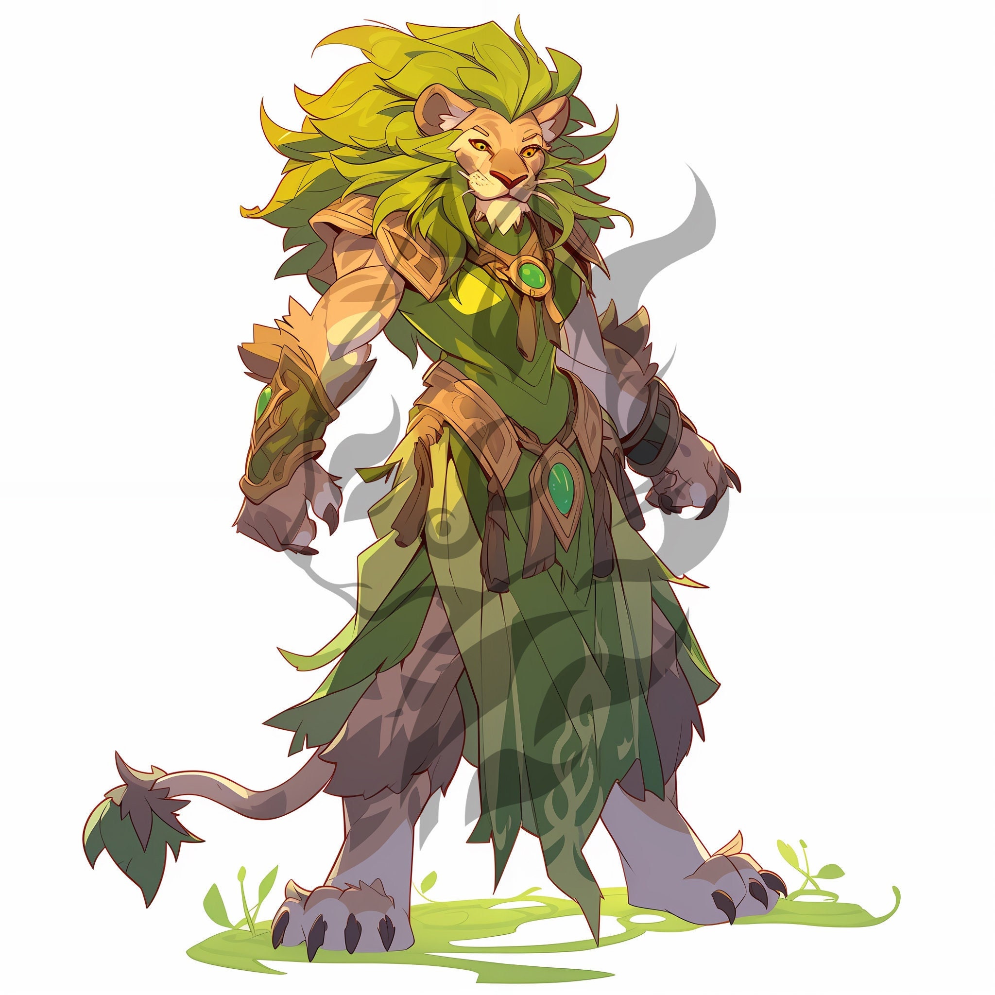Leonin Druid Adoptable Character - Digital Download HD Image - Monk ...