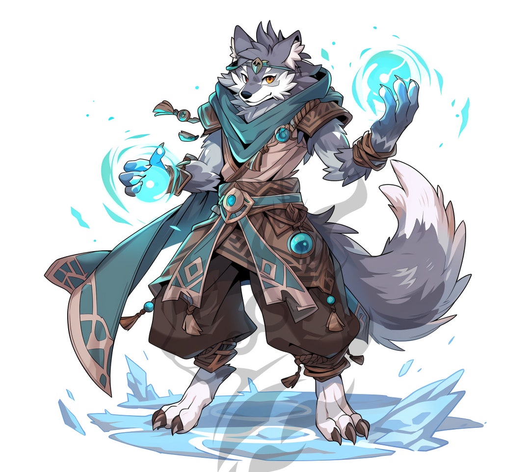 Wolf Monk Adoptable Character - Digital Download HD Image - Sorcerer ...