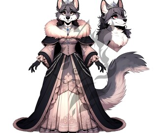 Anthro Cabincore Wolf Furry Adoptable Character Digital Download HD Image - Etsy