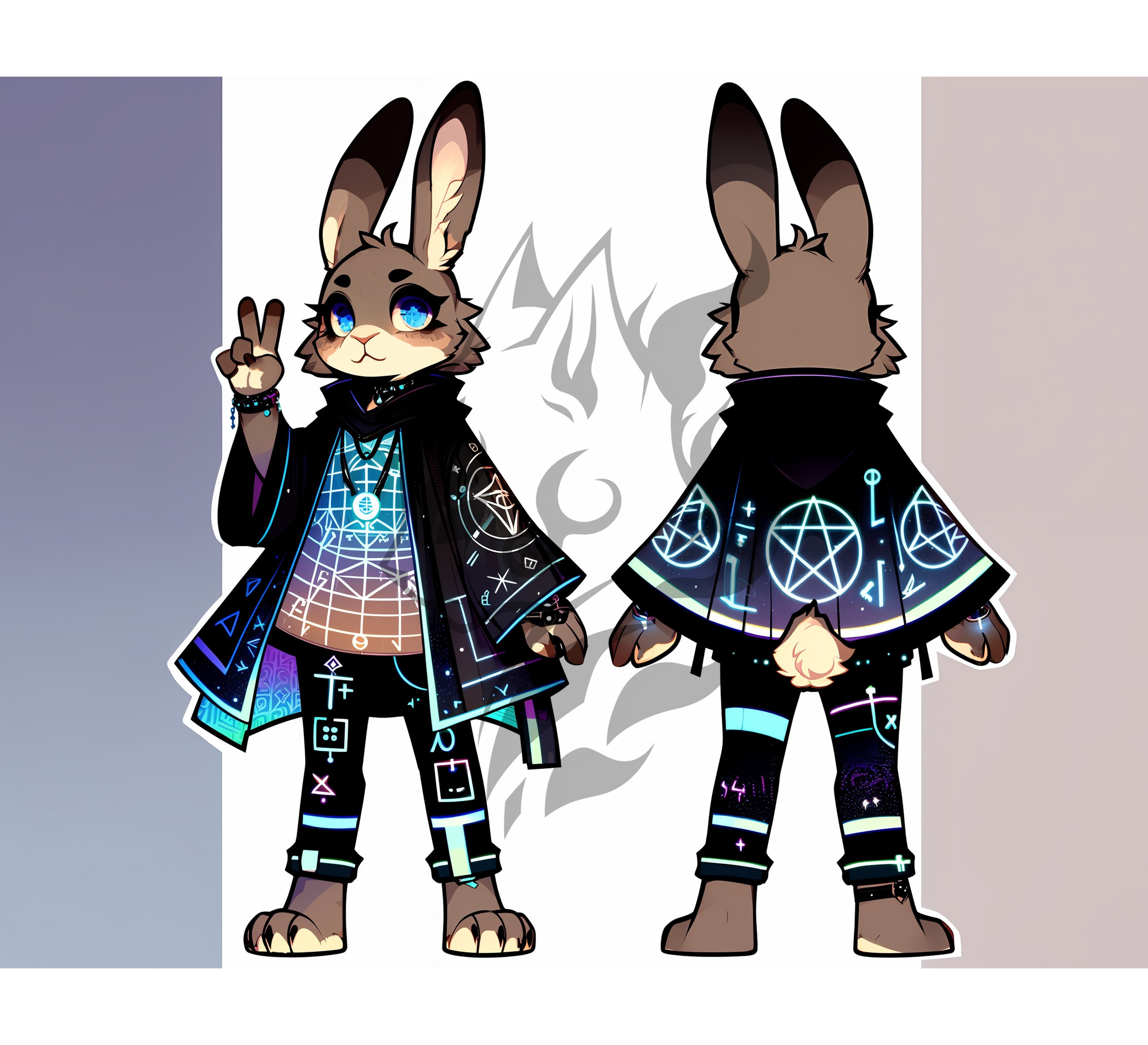 Anthro Rabbit Furry Adoptable Character Digital Download HD Image Y2k ...