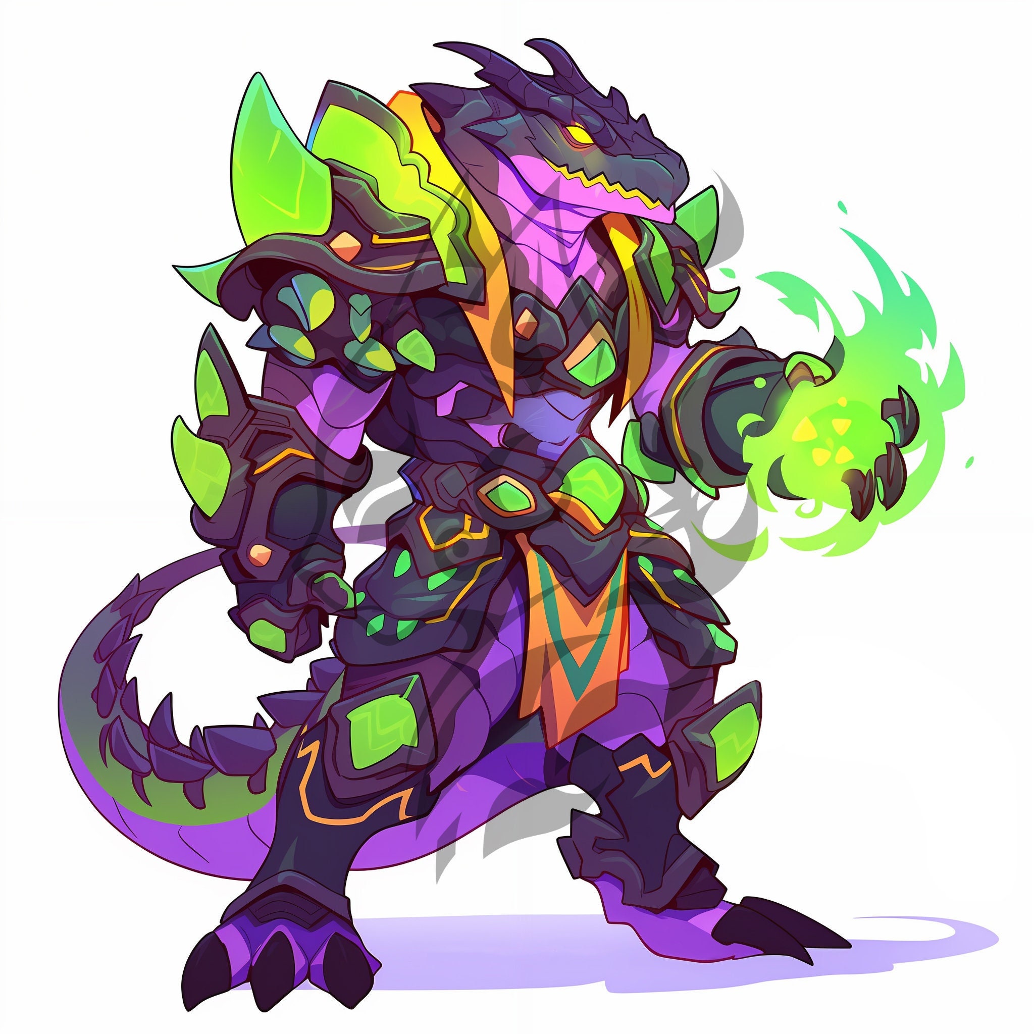 Dragonborn Warlock Adoptable Character Digital Download HD Image ...