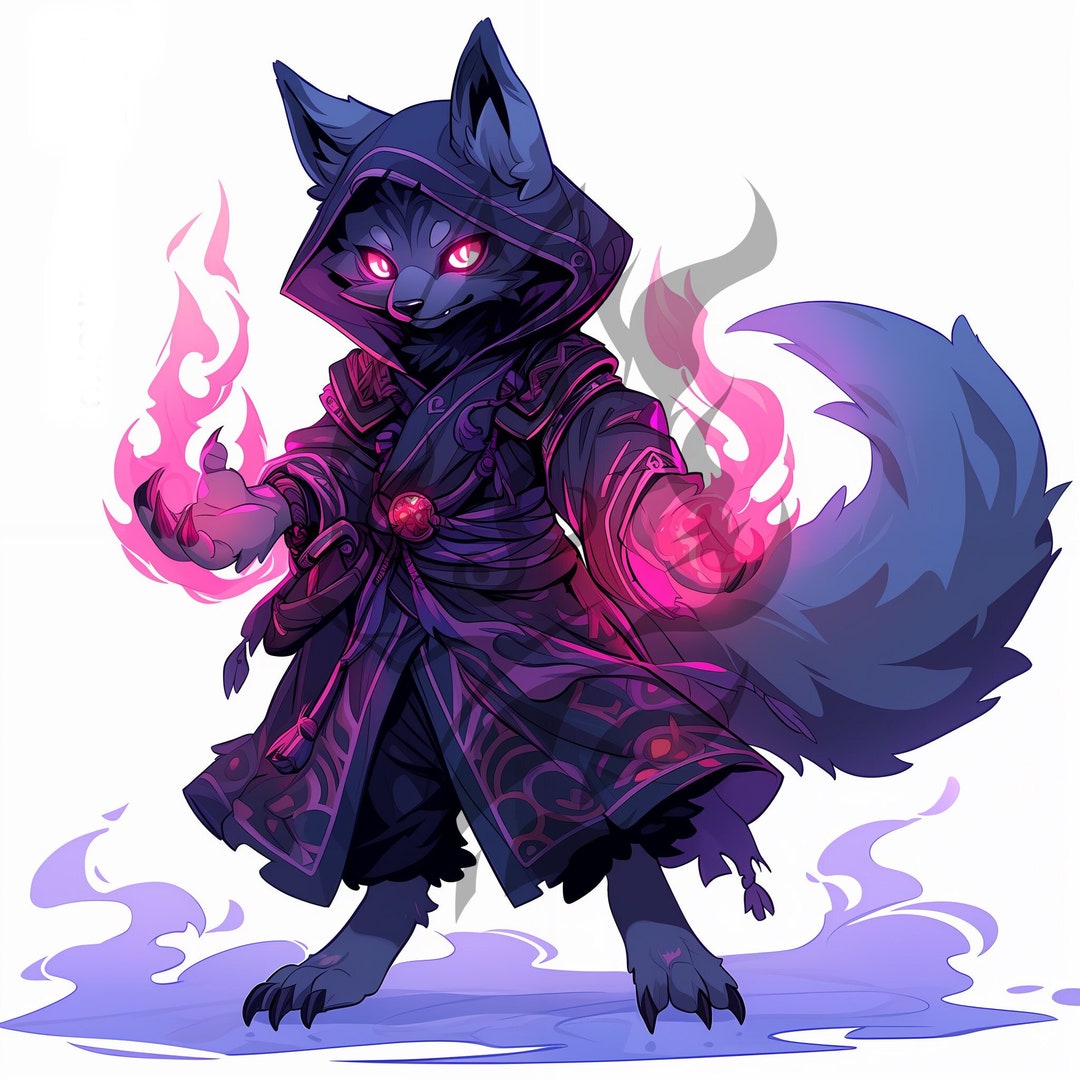 Fox Sorcerer Adoptable Character Digital Download HD Image Wizard Mage ...