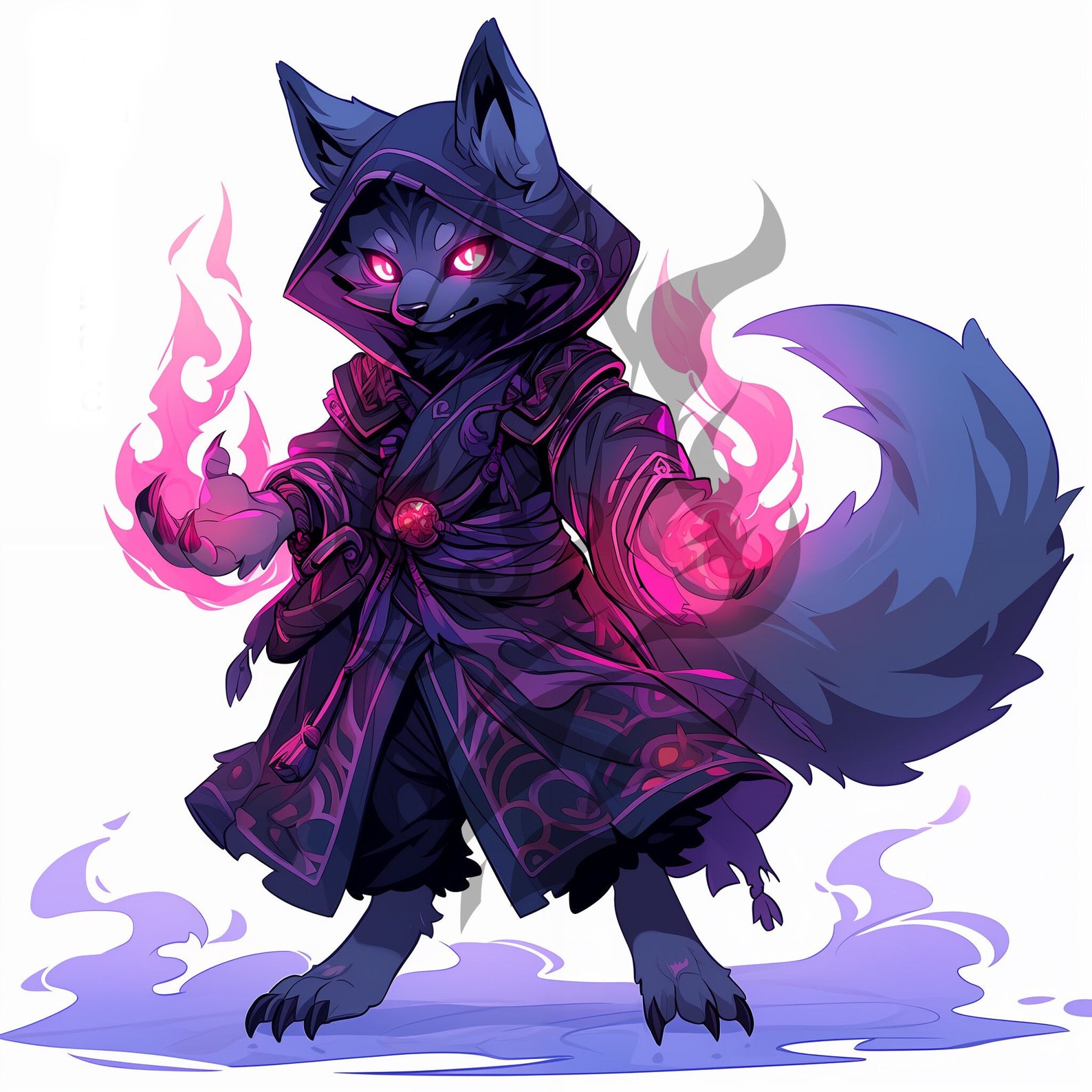 Fox Sorcerer Adoptable Character Digital Download HD Image Wizard Mage ...