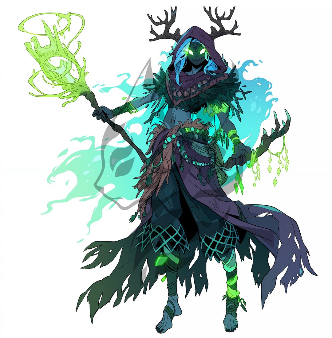 Genasi Warlock Adoptable Character - Digital Download HD Image - Cleric ...