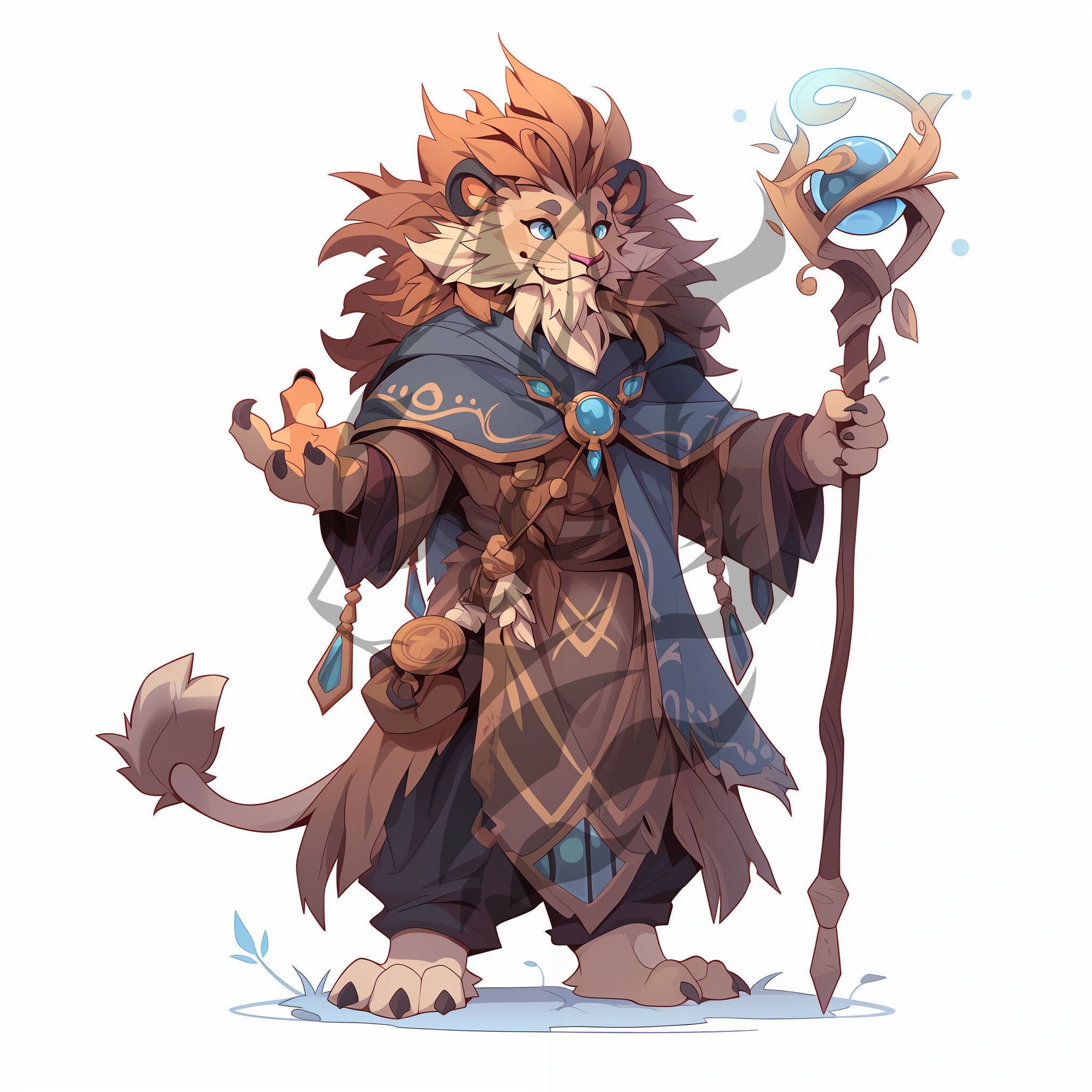 Leonin Cleric Adoptable Character Digital Download HD Image Sorcerer ...