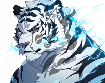 Blue Wolf Fursona Profile Pic PFP Digital Download HD Image Unique ...