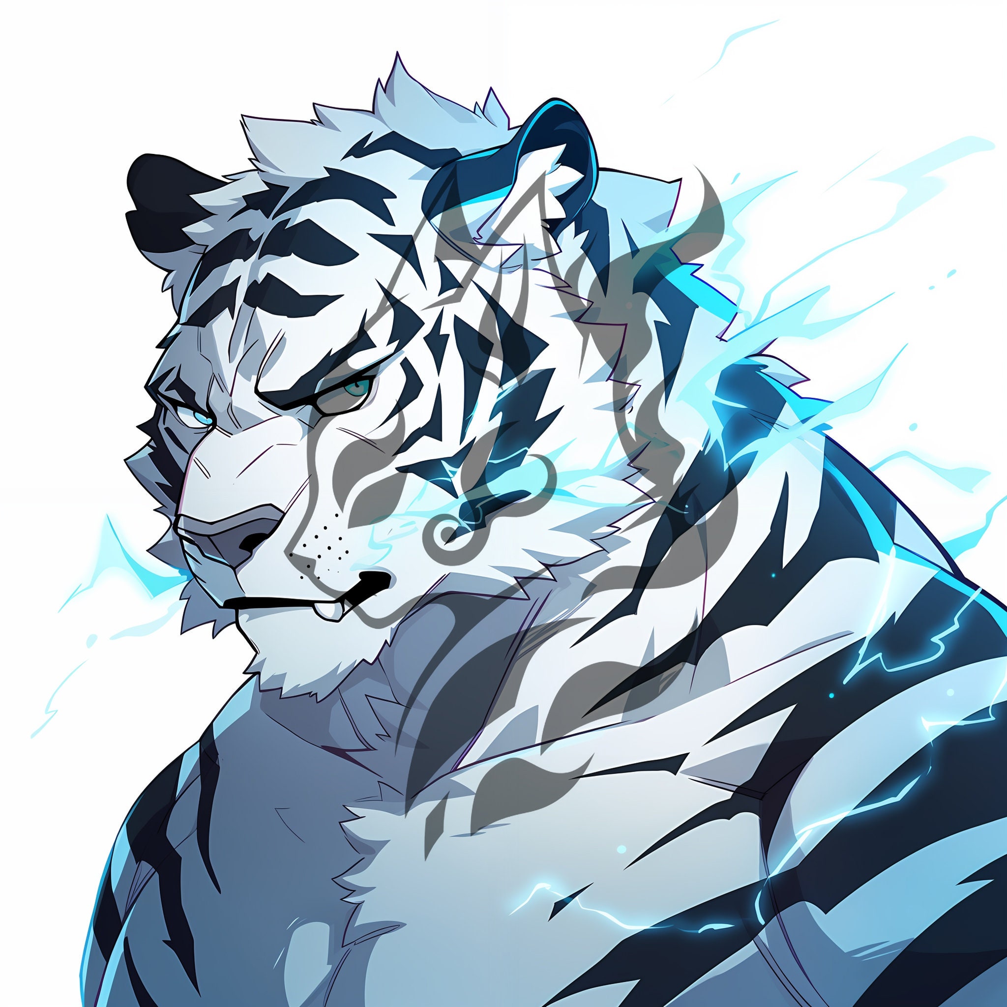 Electric Tiger Fursona Profile Pic PFP - Digital Download HD Image ...
