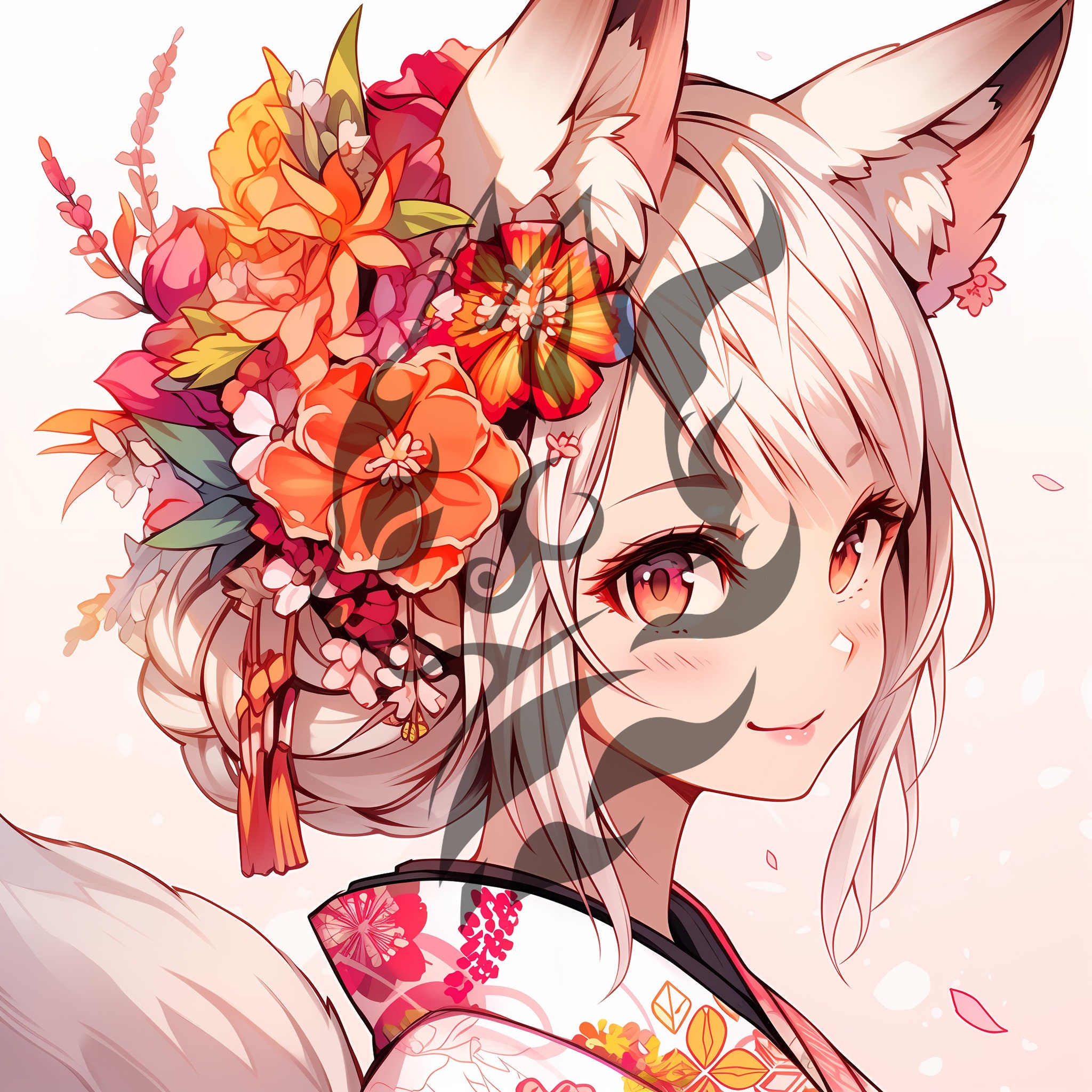 Fox Kemonomimi Kitsune Profile Pic PFP Digital Download HD - Etsy