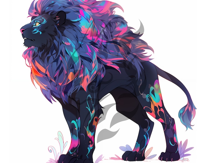 Fire Elemental Lion Adoptable Character - Digital Download HD Image ...