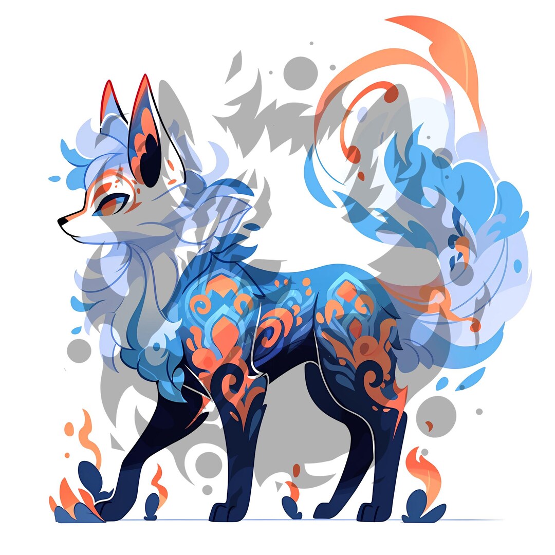 Magical Fox Adoptable Character - Digital Download HD Image - Beautiful ...