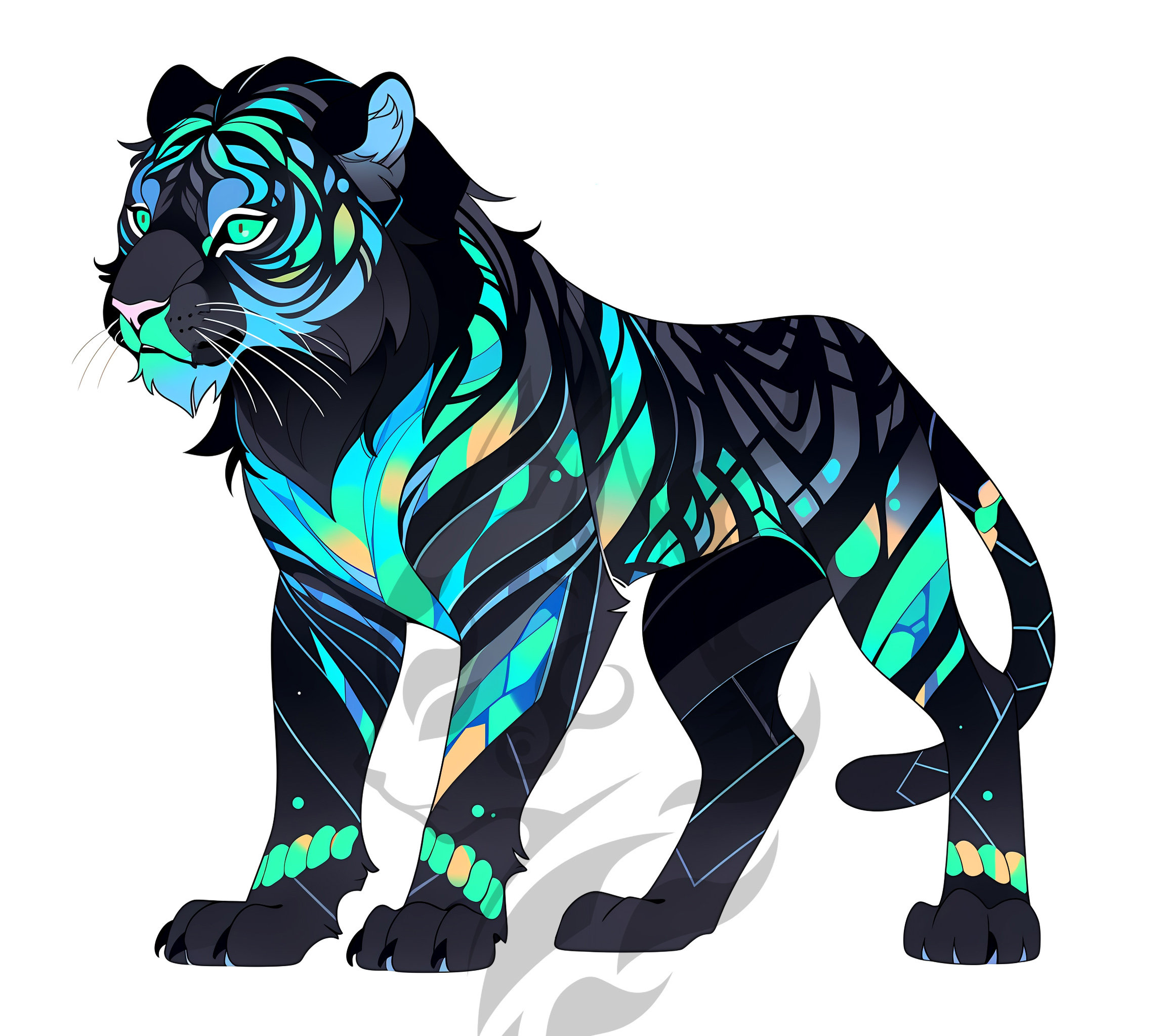 Iridescent Tiger Adoptable Character Digital Download HD Image ...