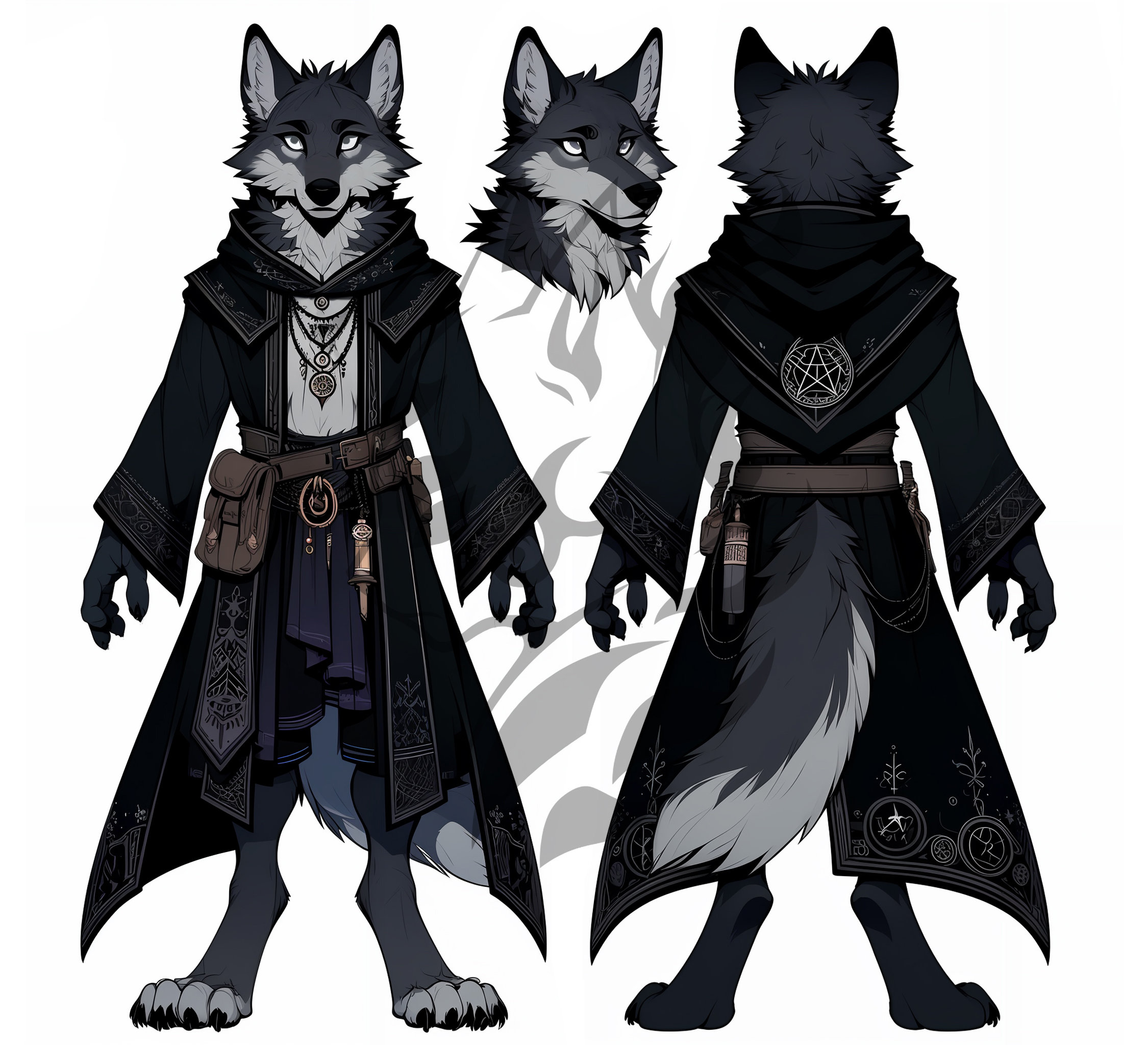 Anthro Wolf Rogue Adventurer Furry Adoptable Character Digital Download ...