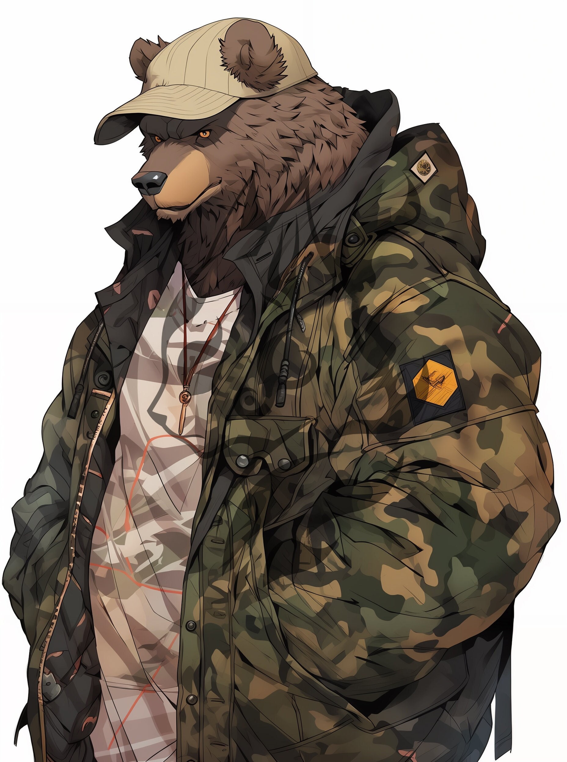 Bear Furry Adoptable Character Digital Download HD Image - Etsy