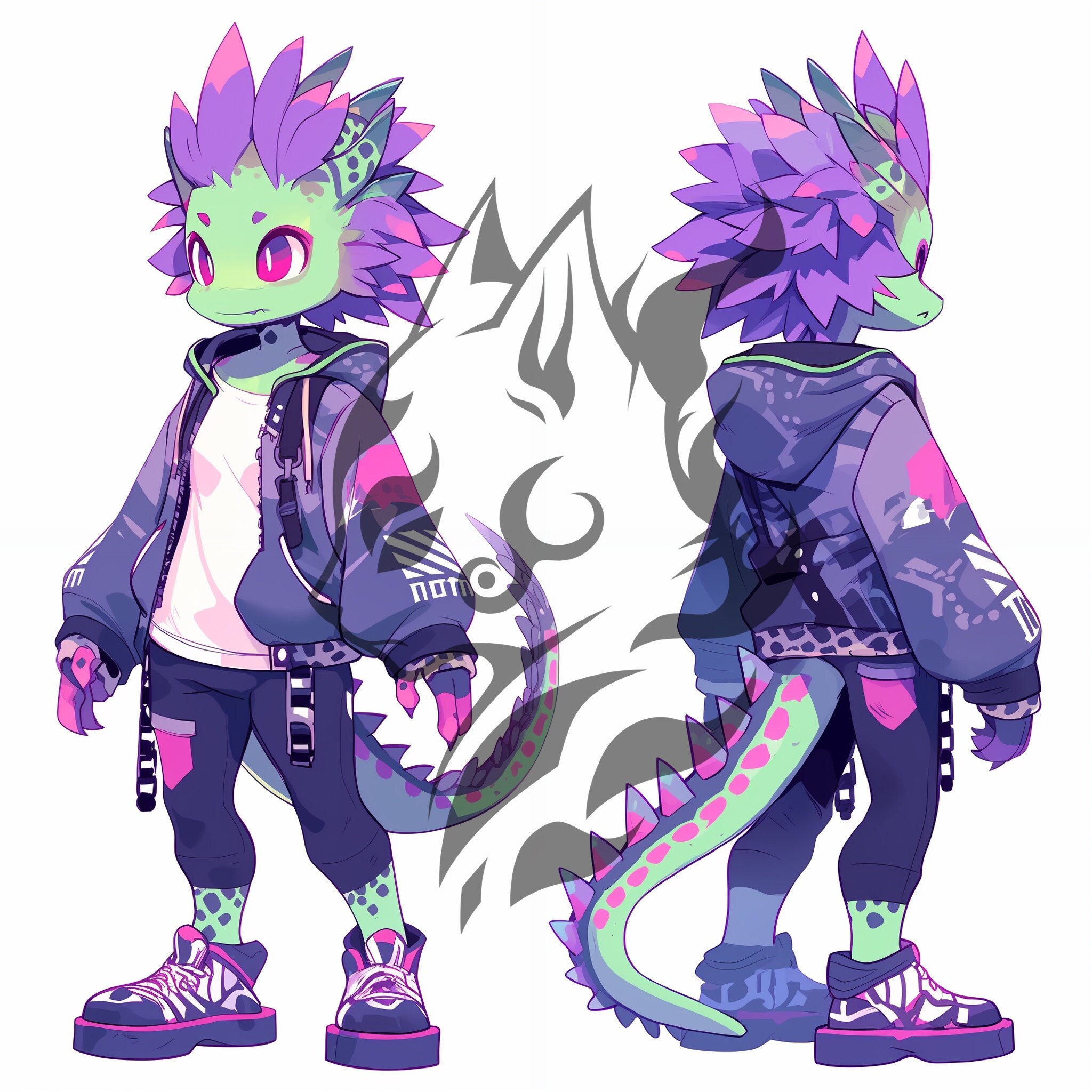 Anime Style Lizard Anthro Adoptable Character Digital Download HD Image ...