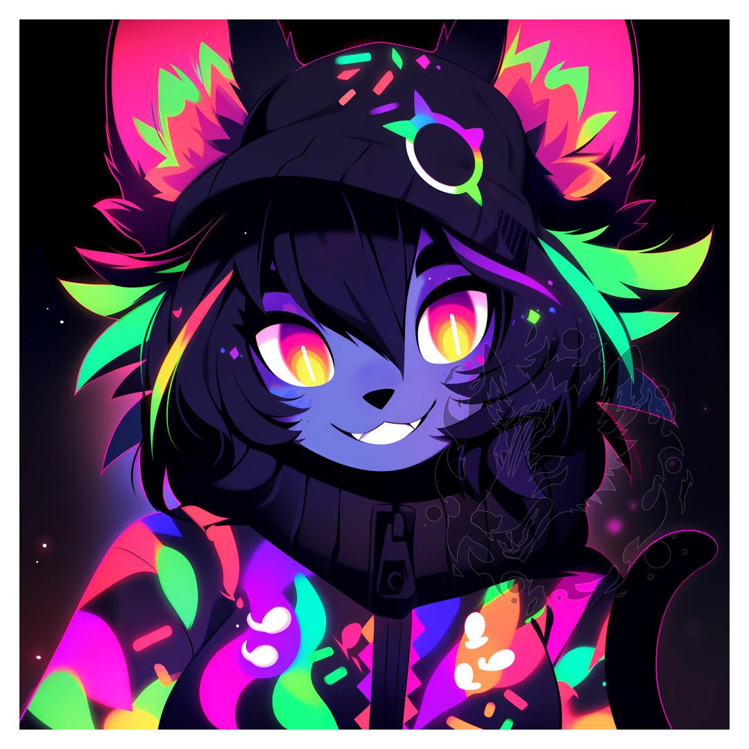 Blacklight Fursona Profile Pic Digital Download HD Image Unique ...