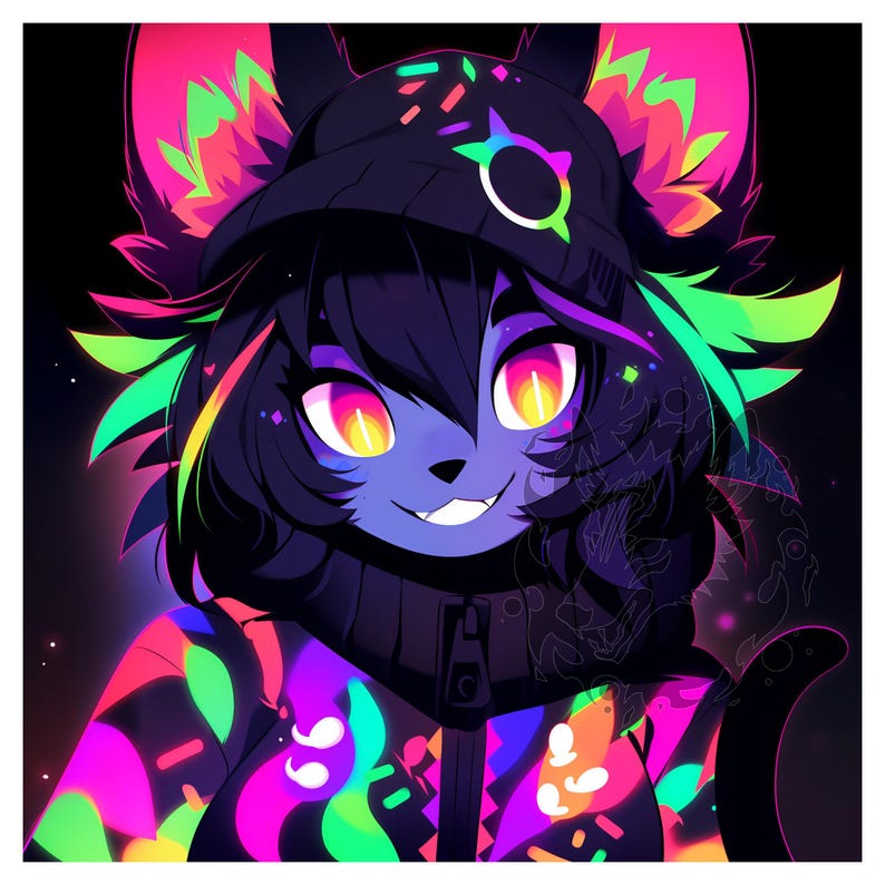 Blacklight Fursona Profile Pic Digital Download HD Image Unique ...