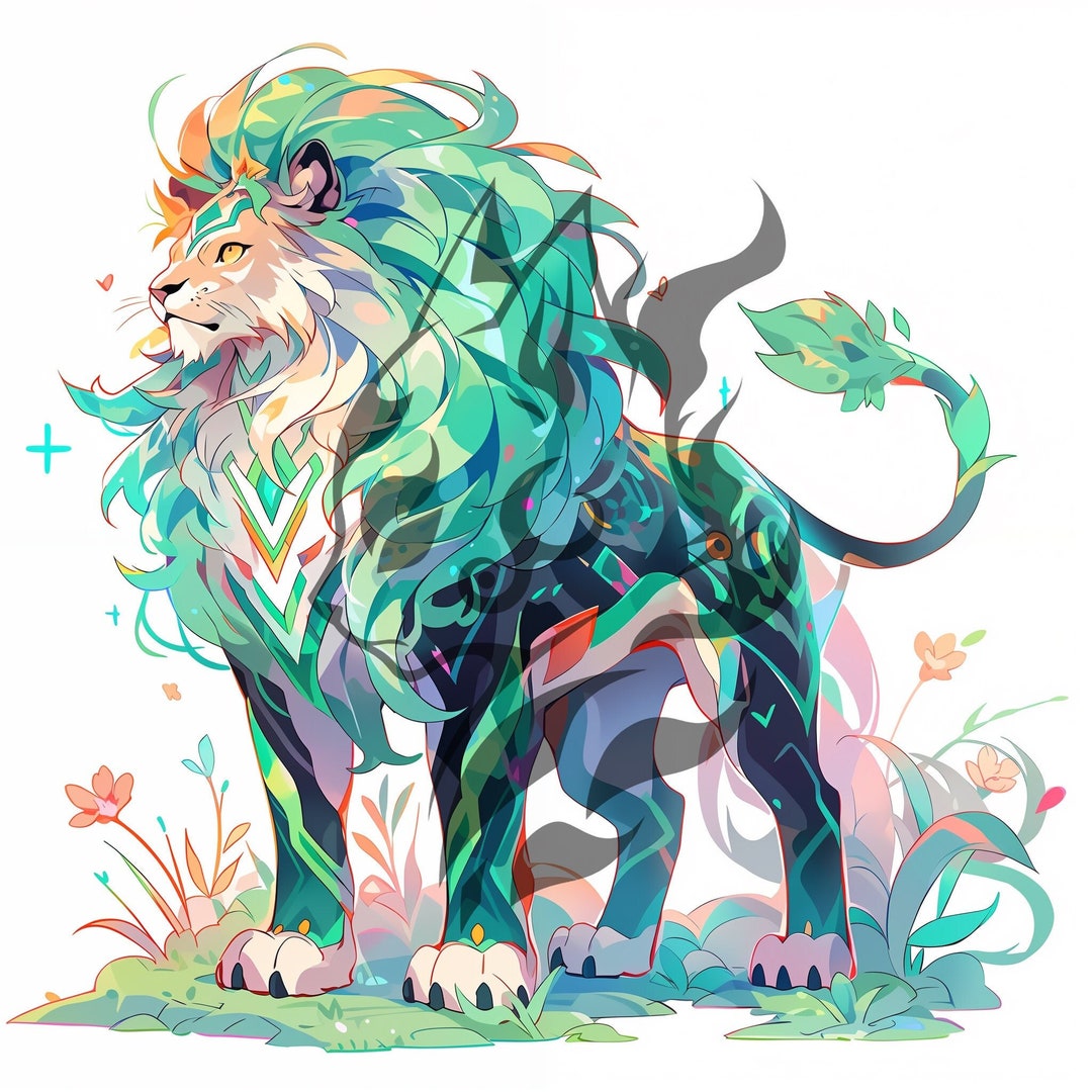 Magical Lion Adoptable Character - Digital Download HD Image - Etsy
