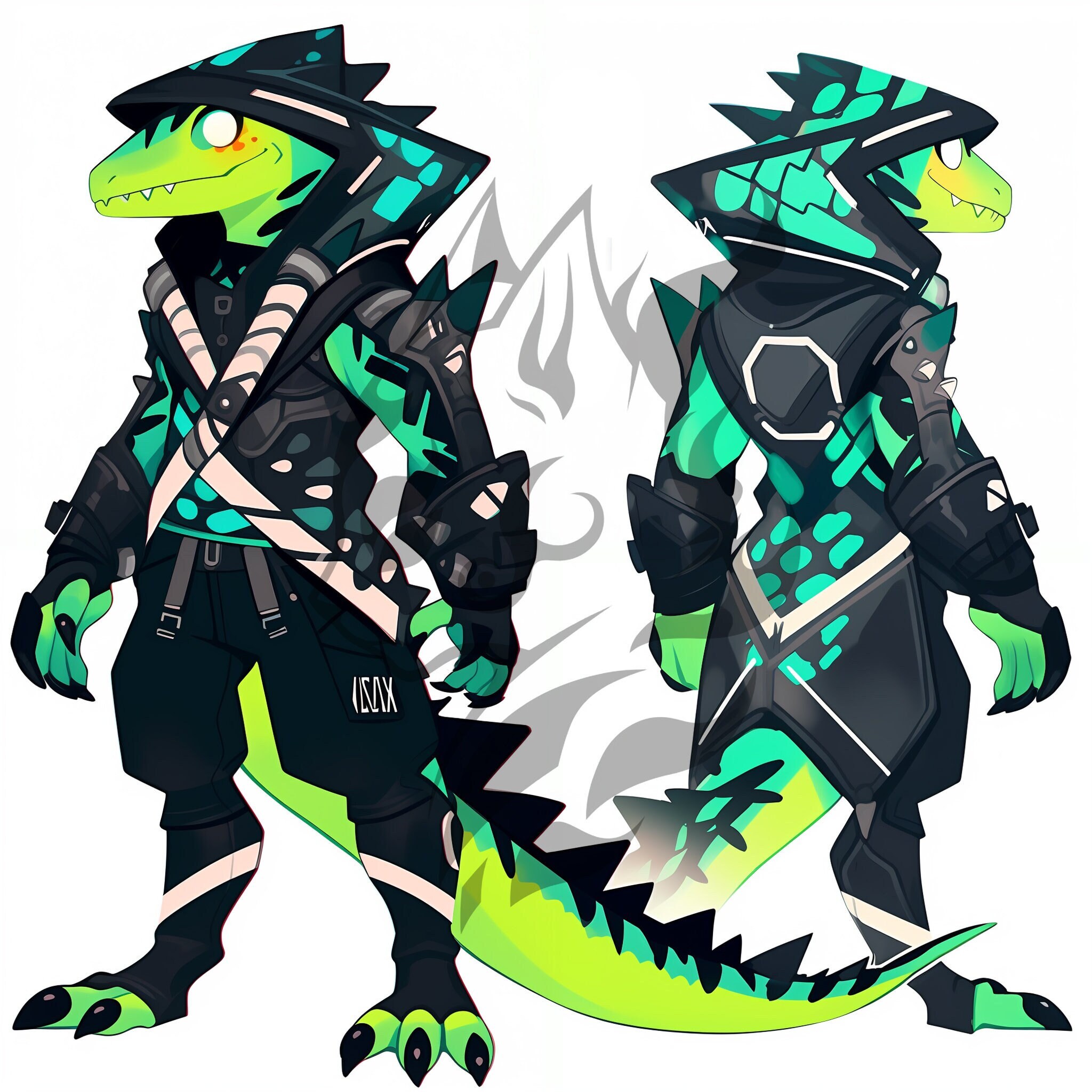 Lizardfolk Rogue Adoptable Character Digital Download HD Image Lizard ...